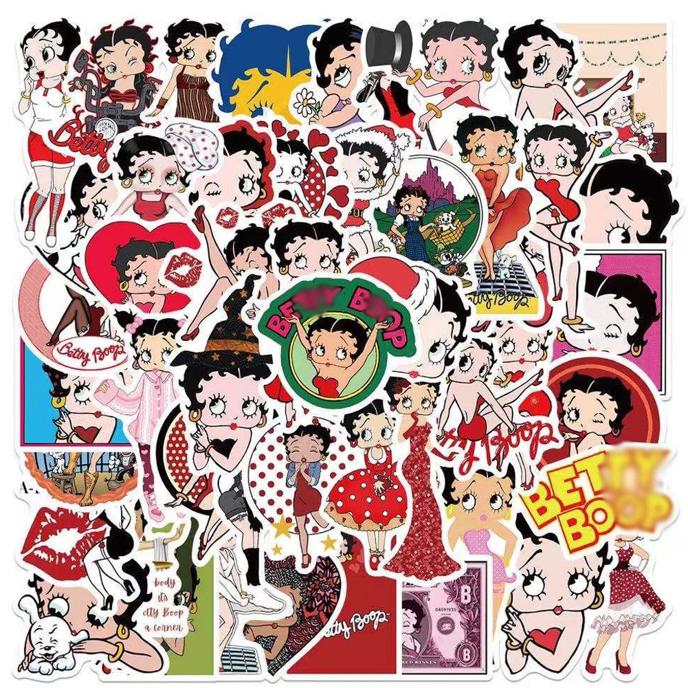 50PCS Betty Aesthetic Boop Stickers,Waterproof Stickers for Laptop ...