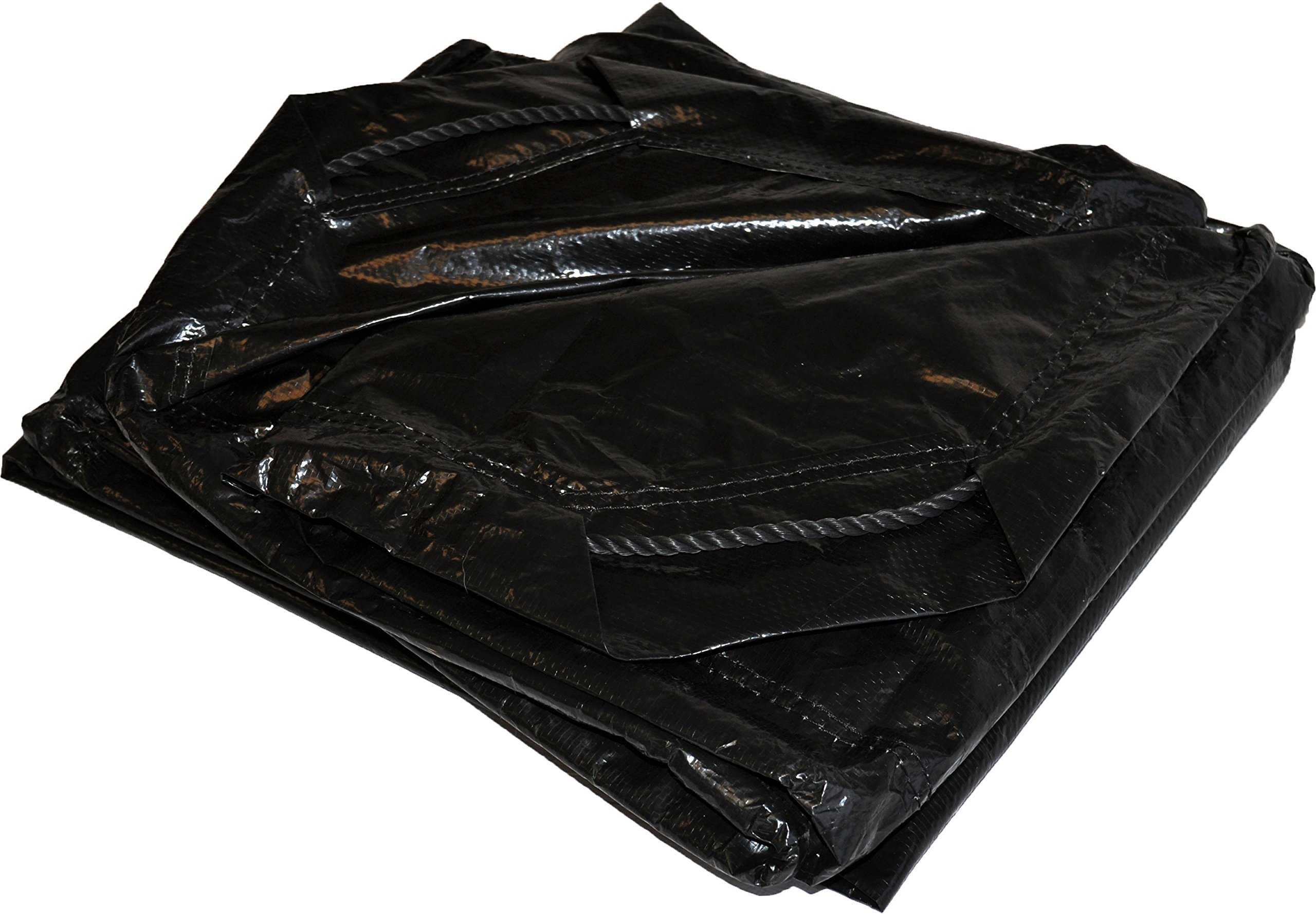 9' x 9' Dry Top Black Drawstring 8-mil Poly Tarp Item #500998 - Sandbox ...