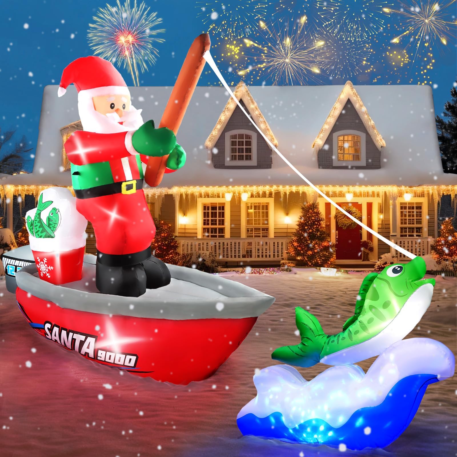 Amazon.com: 10' Gemmy Airblown Christmas Pirate Ship Scene Yard ...