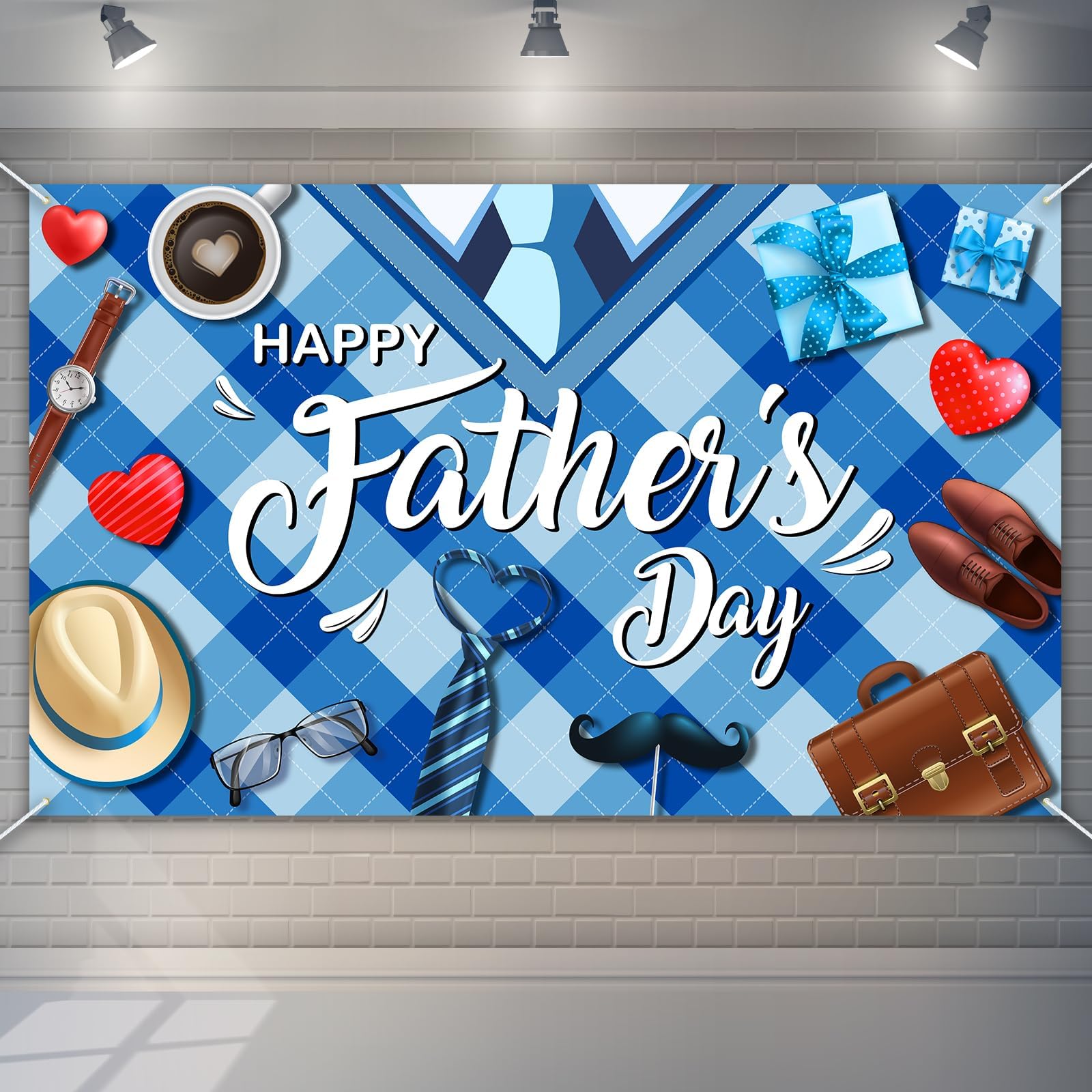 Amazon.com : Avezano Happy Father's Day Backdrop Father's Day Banner ...