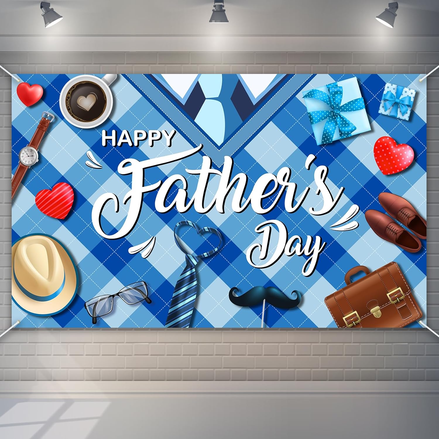 Amazon.com : Avezano Happy Father's Day Backdrop Father's Day Banner ...
