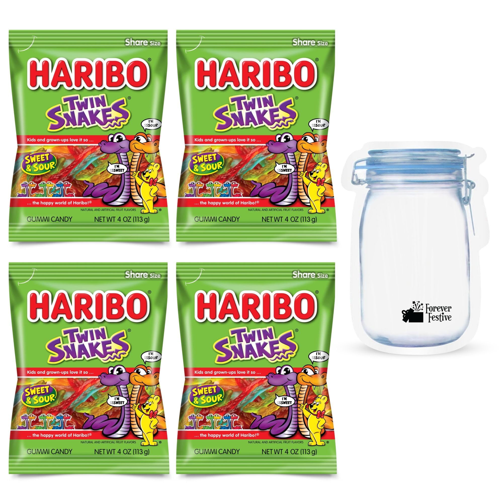 Amazon.com : Gummy Candy Bundle. Includes Four-4 Oz Bags of Gummy Twin ...