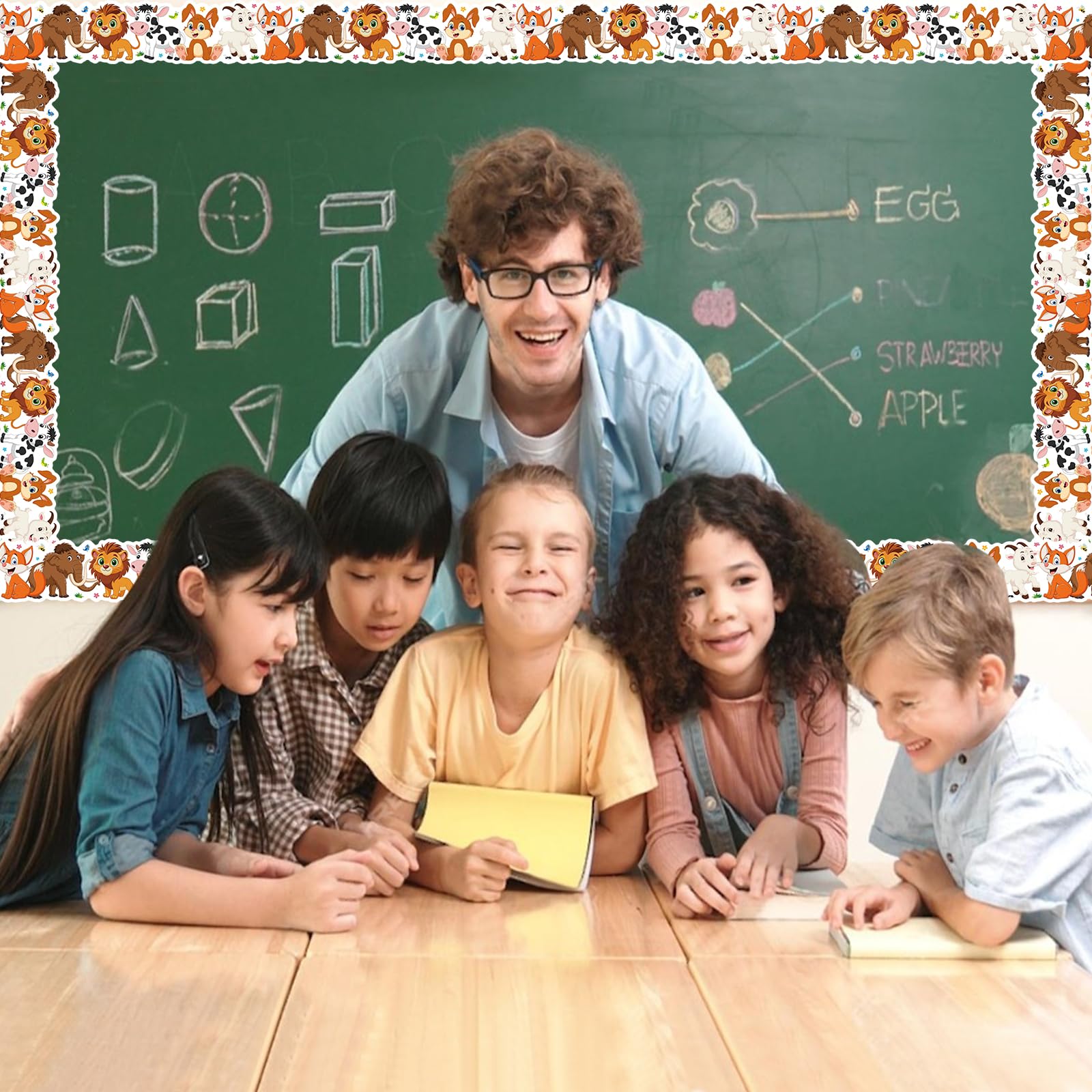 Snapklik.com : 65.6Ft Jungle Animals Bulletin Board Borders, Cute ...