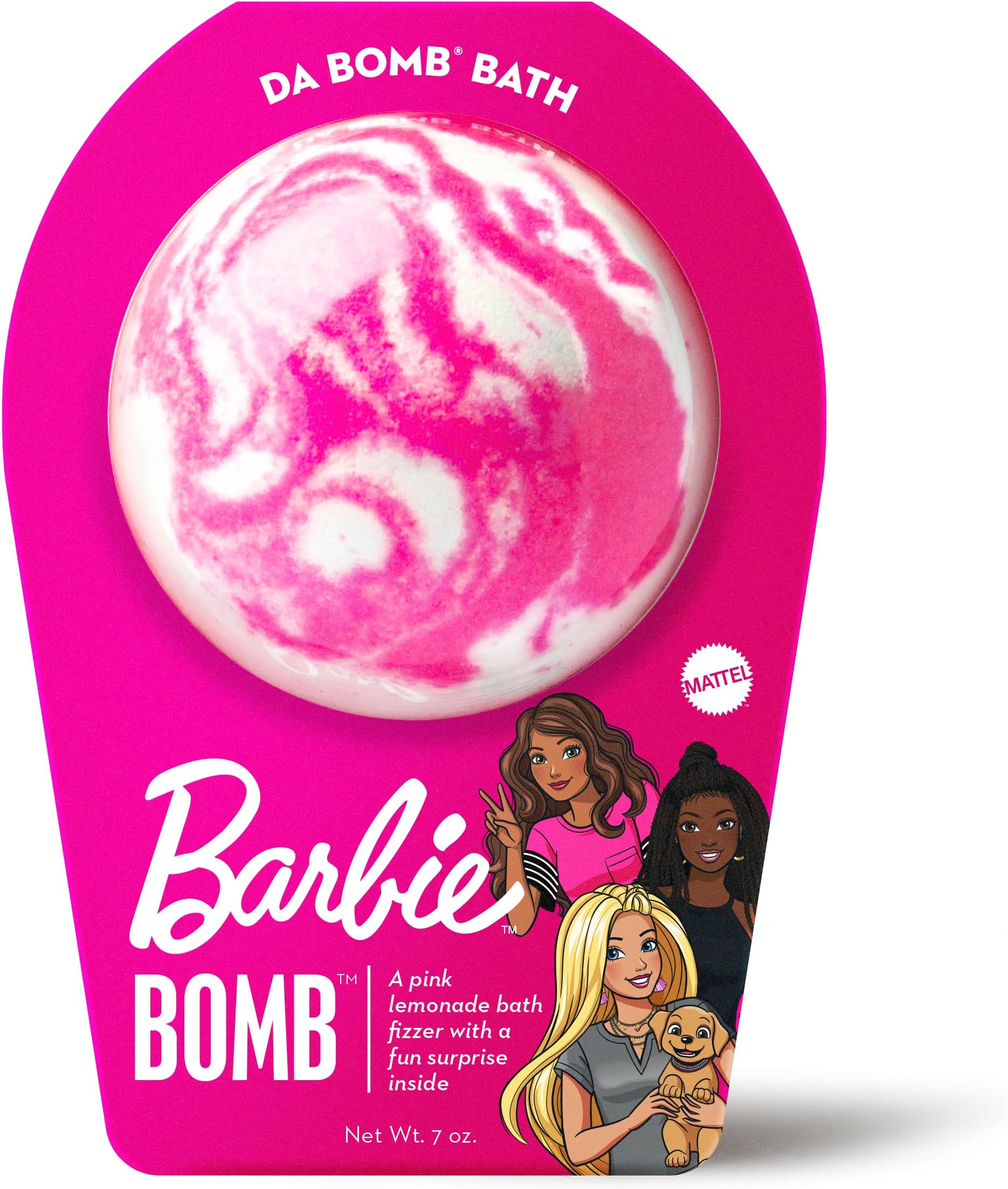 Amazon.com : Da Bomb Bath Barbie Swirl Bath Bomb - Pink Lemonade ...