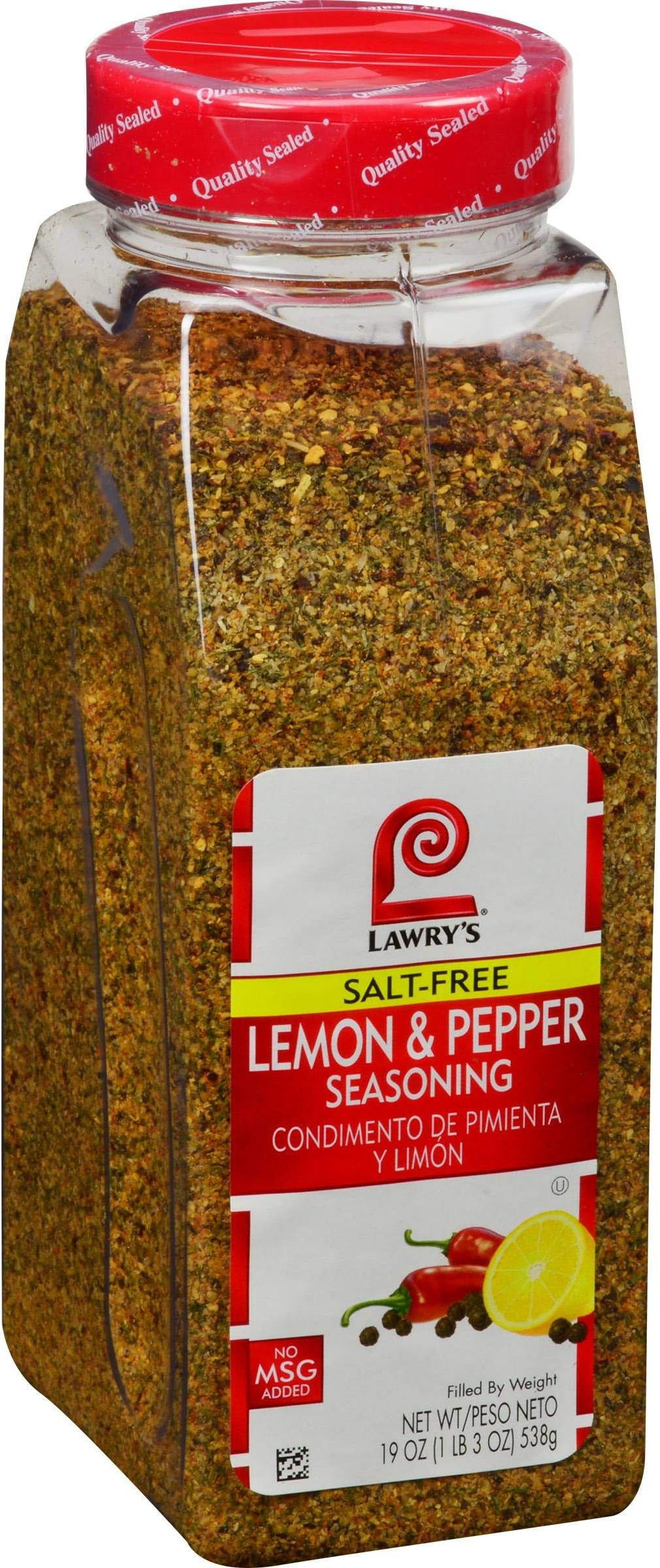 Amazon.com : Lawrys Salt Free Lemon and Pepper Seasoning, 19 Ounce - 6 ...