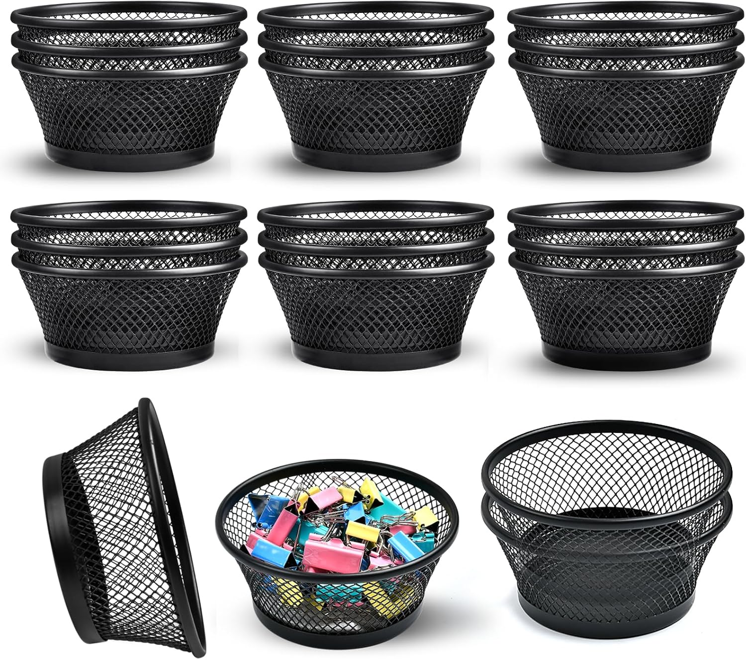 Amazon.com : Akamino 14 Pcs Paper Clip Holder, Mesh Paperclip Holder ...