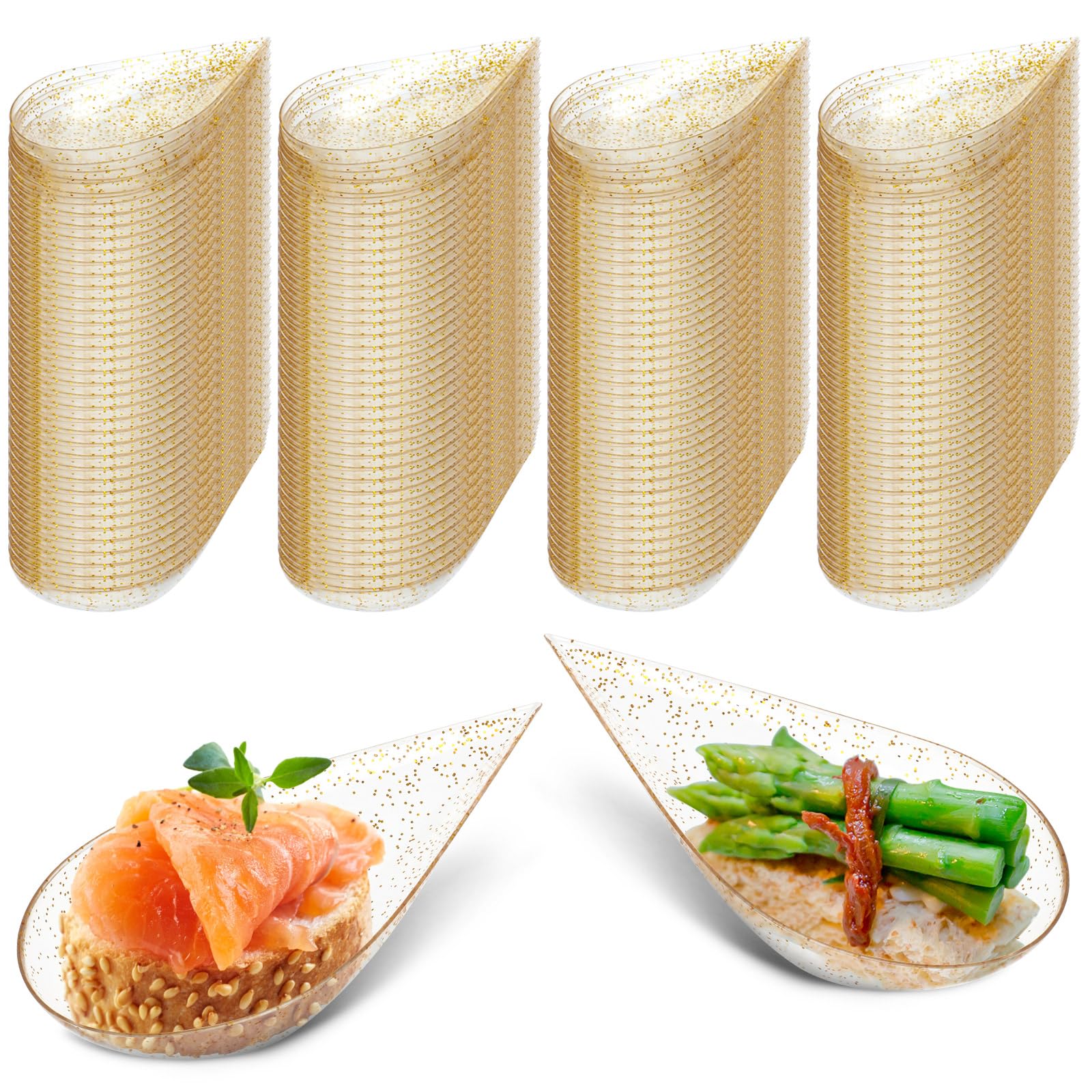 Amazon.com: Tessco 200 Pcs 4" Tear Drop Appetizer Spoons Mini Appetizer ...