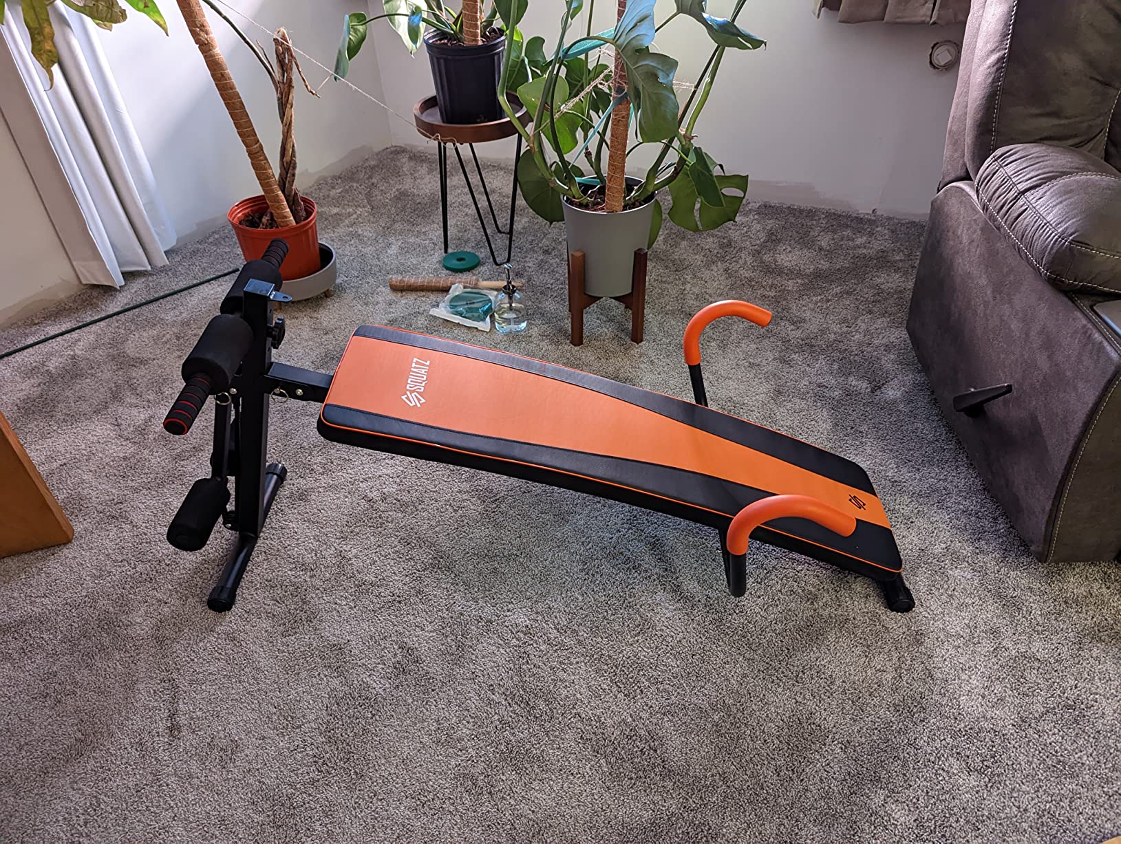 $18/mo - Finance Adjustable Sit-Up Bench - Supine Board With Handrail ...