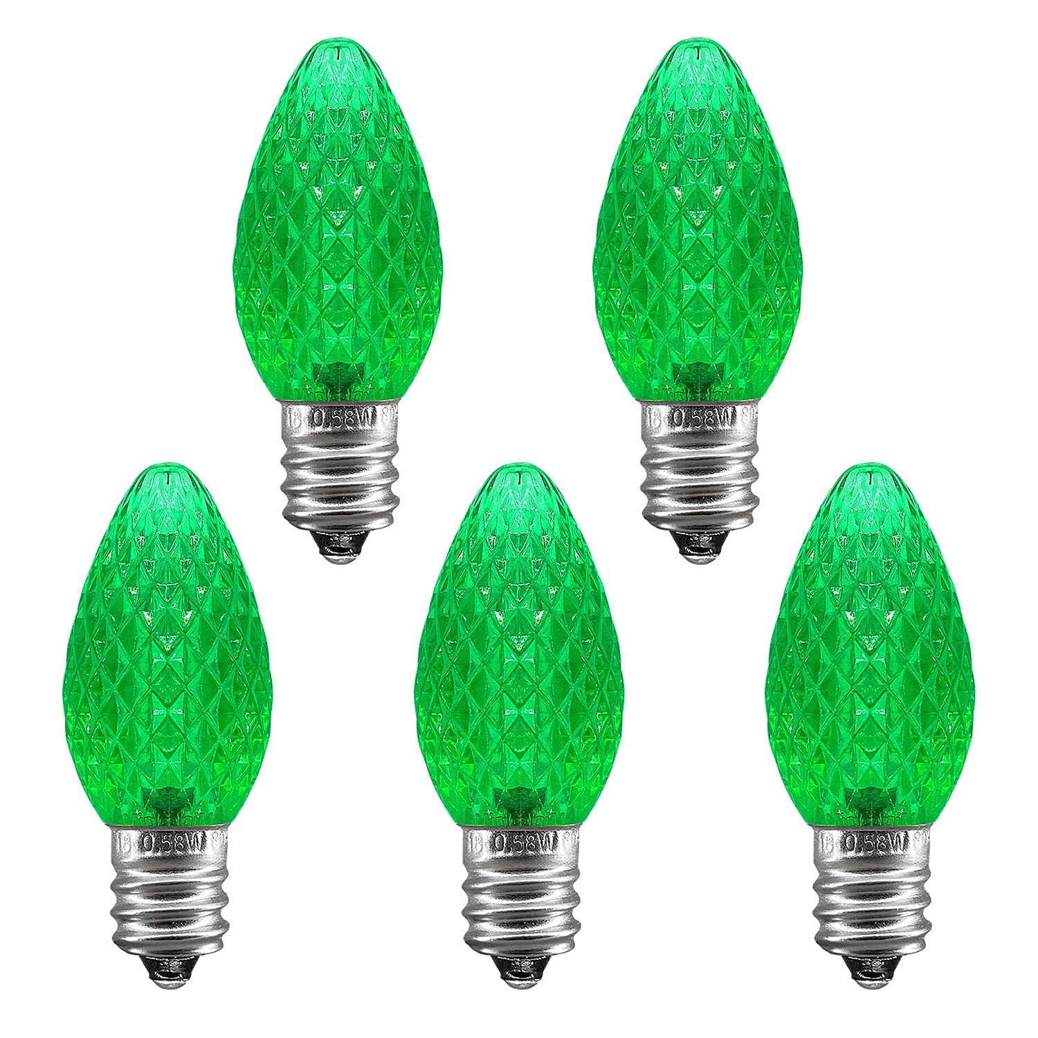 UL Listed 25 Pack C7 Led Replacement Bulbs,2 SMD LEDs in Each C7 ...