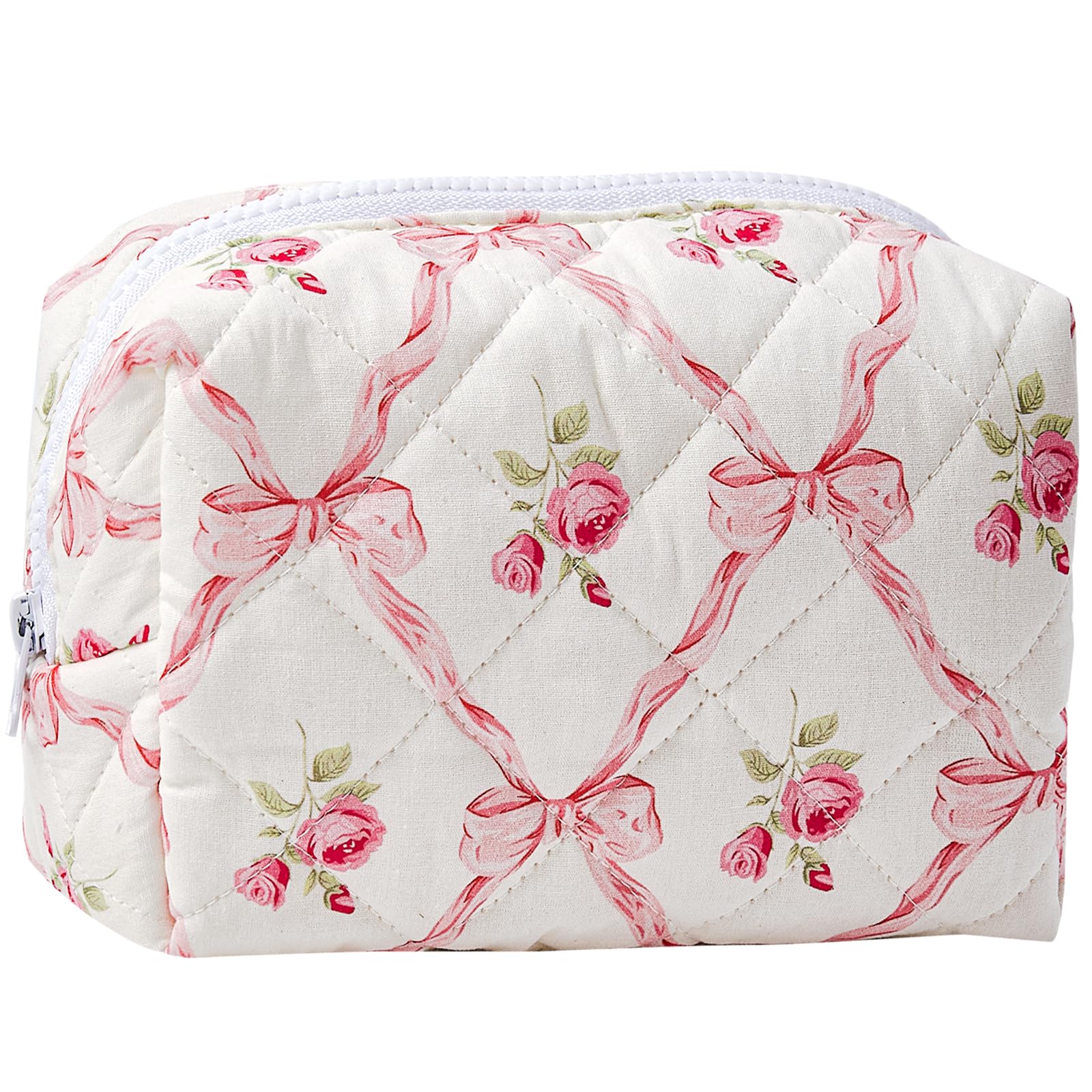 Amazon.com: Sminra Makeup Bag Small Travel Quilted Cosmetic Bag ...
