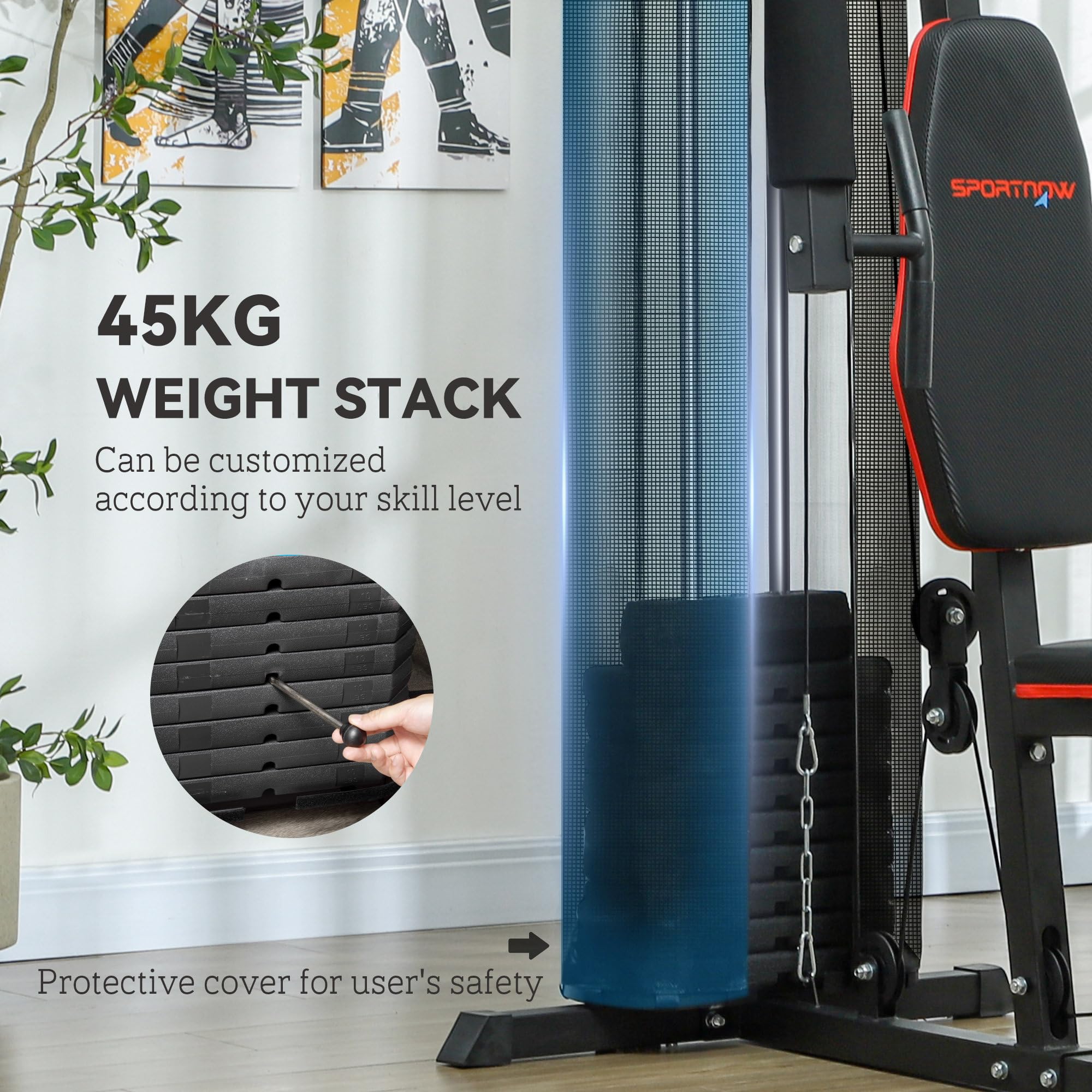 Compact Home Gym System The Compact 4 Stack Multi Gym | Weights