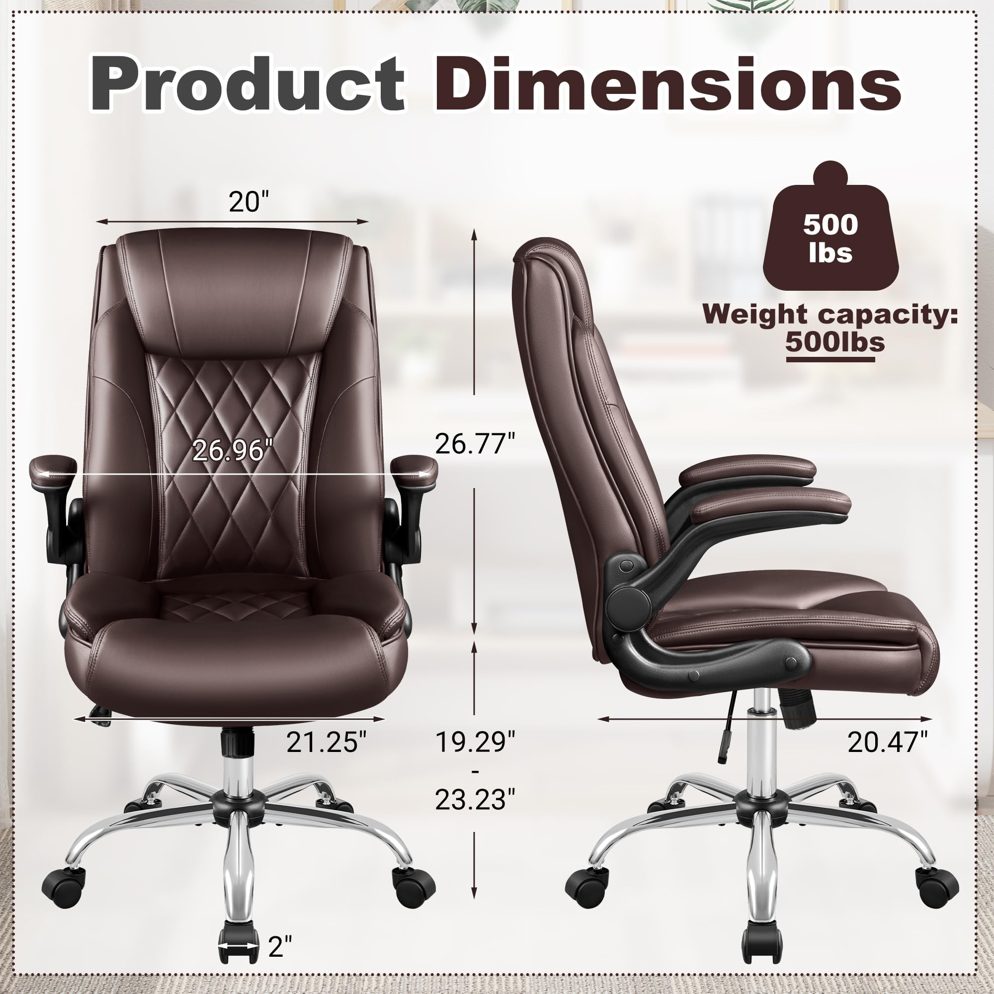 Snapklik.com : Shahoo Executive Office Chair, Ergonomic High Back
