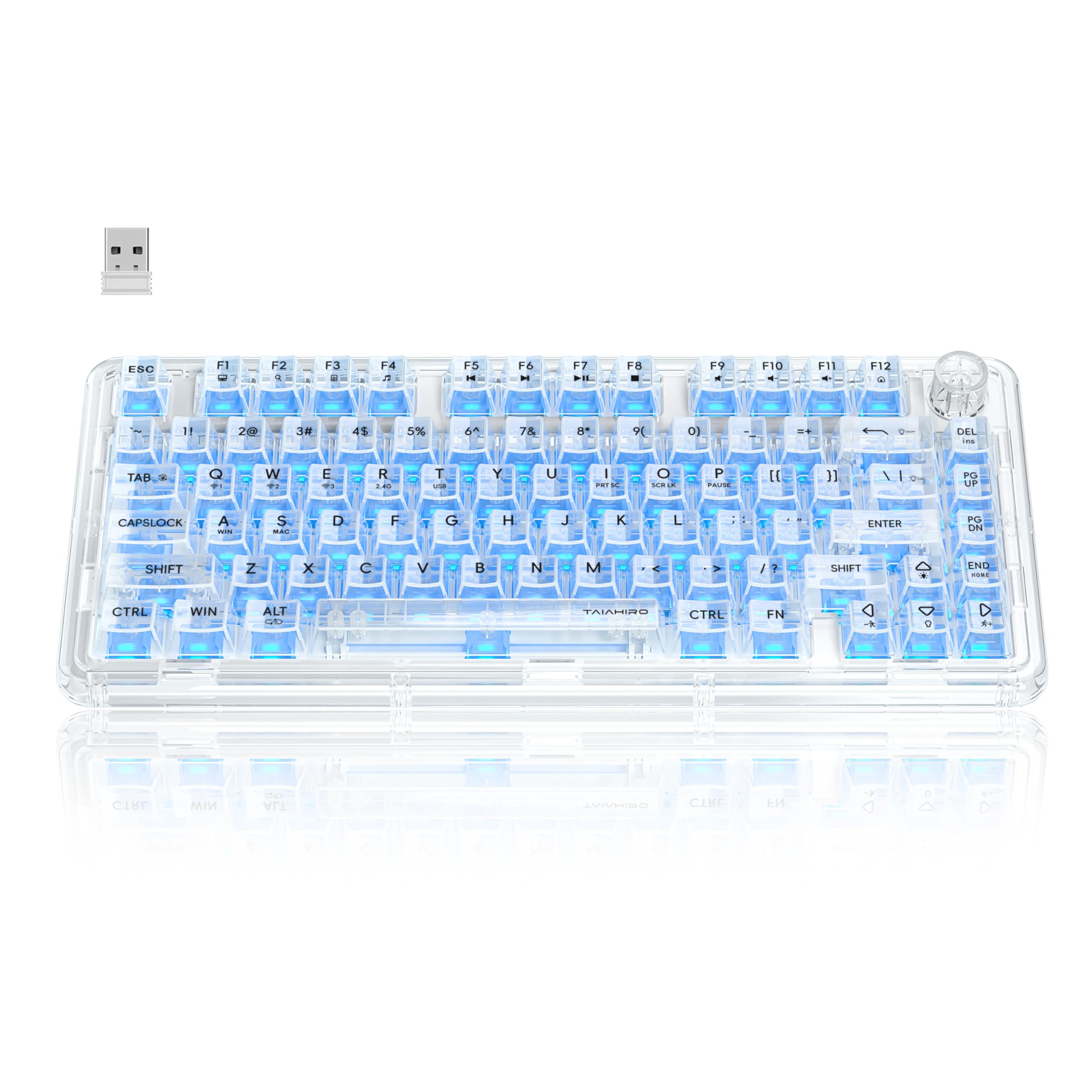 Amazon.com: Wireless Mechanical Gaming Keyboard, Full Transparent RGB ...