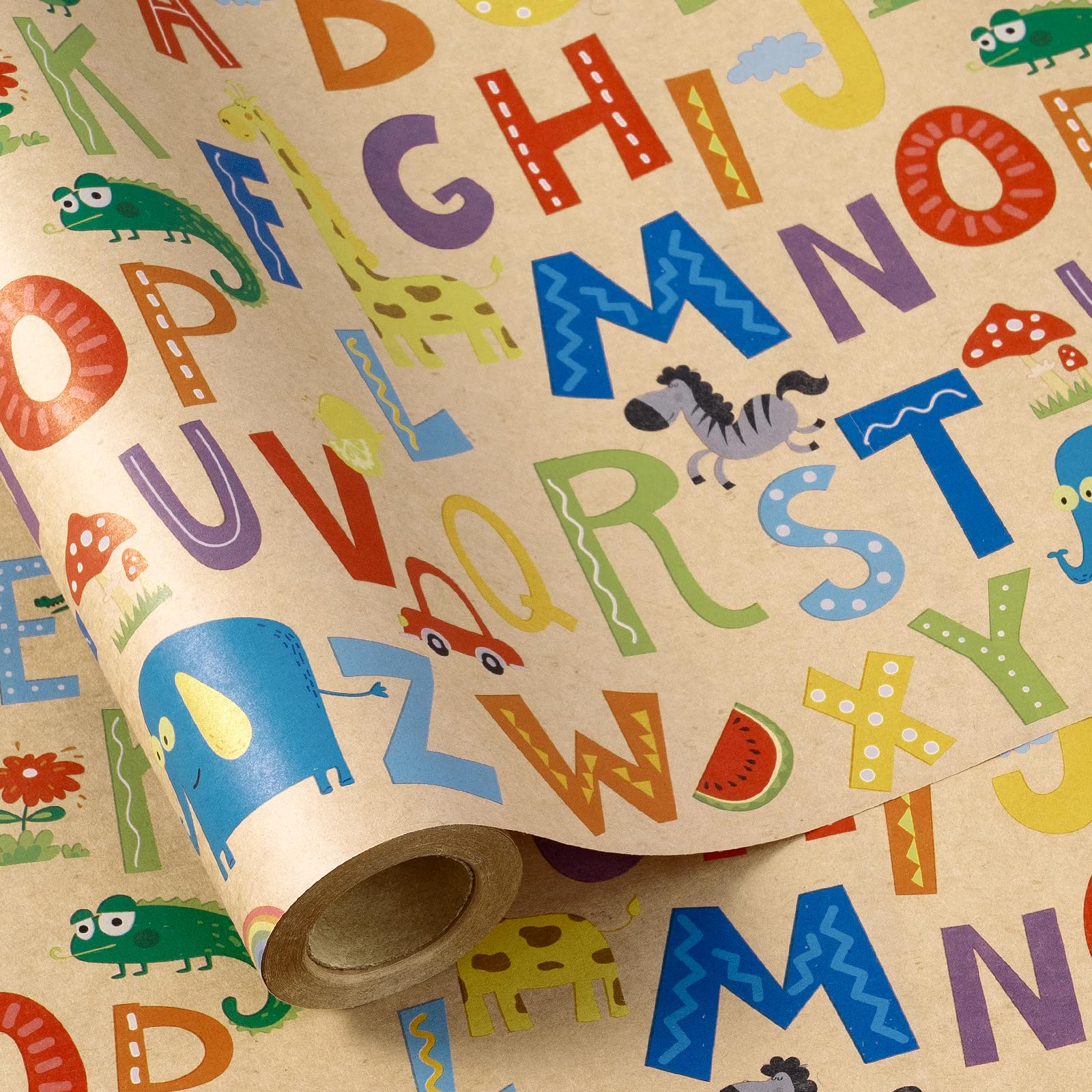 Snapklik.com : RUSPEPA Kraft Wrapping Paper Roll - Mini Roll - Colorful ...