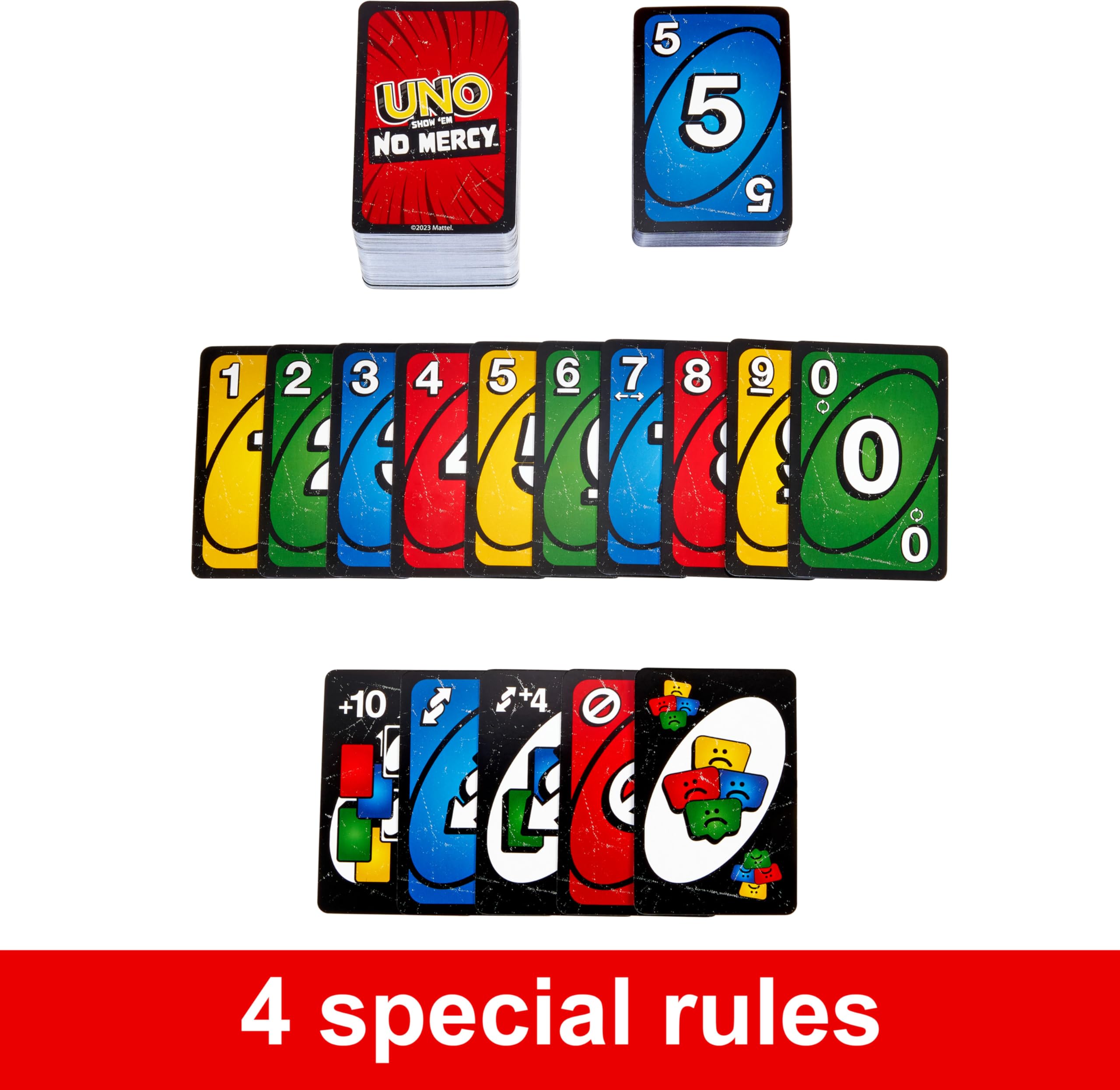 Uno Card Meanings Amazon.com: Mattel Games UNO Show 'em No Mercy Card