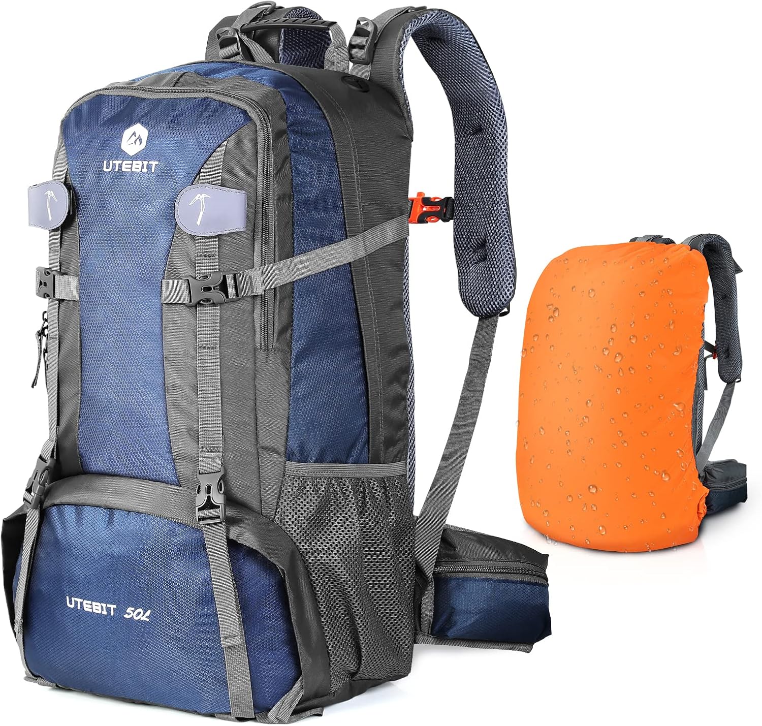 Amazon.com: UTEBIT 50L Hiking Backpack, Lightweight Packable Camping ...