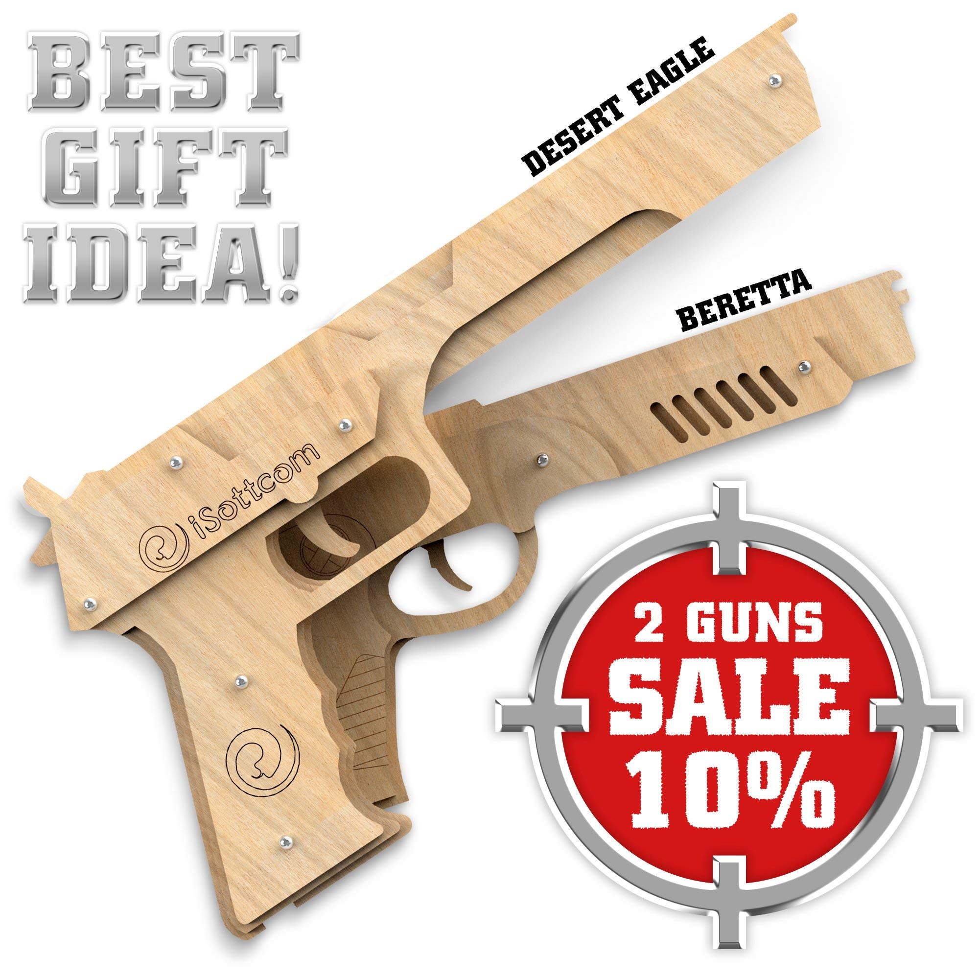Buy Isottcom Rubber Band Gun – Toy Gun Desert Eagle – Boys Toys for ...