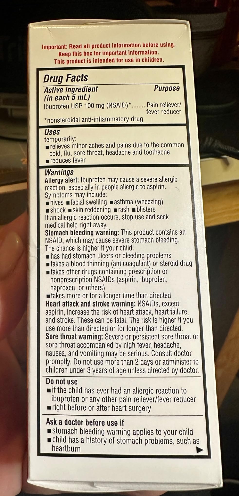 Amazon.com: PediaCare Fast Acting Children's Ibuprofen Oral Suspension ...