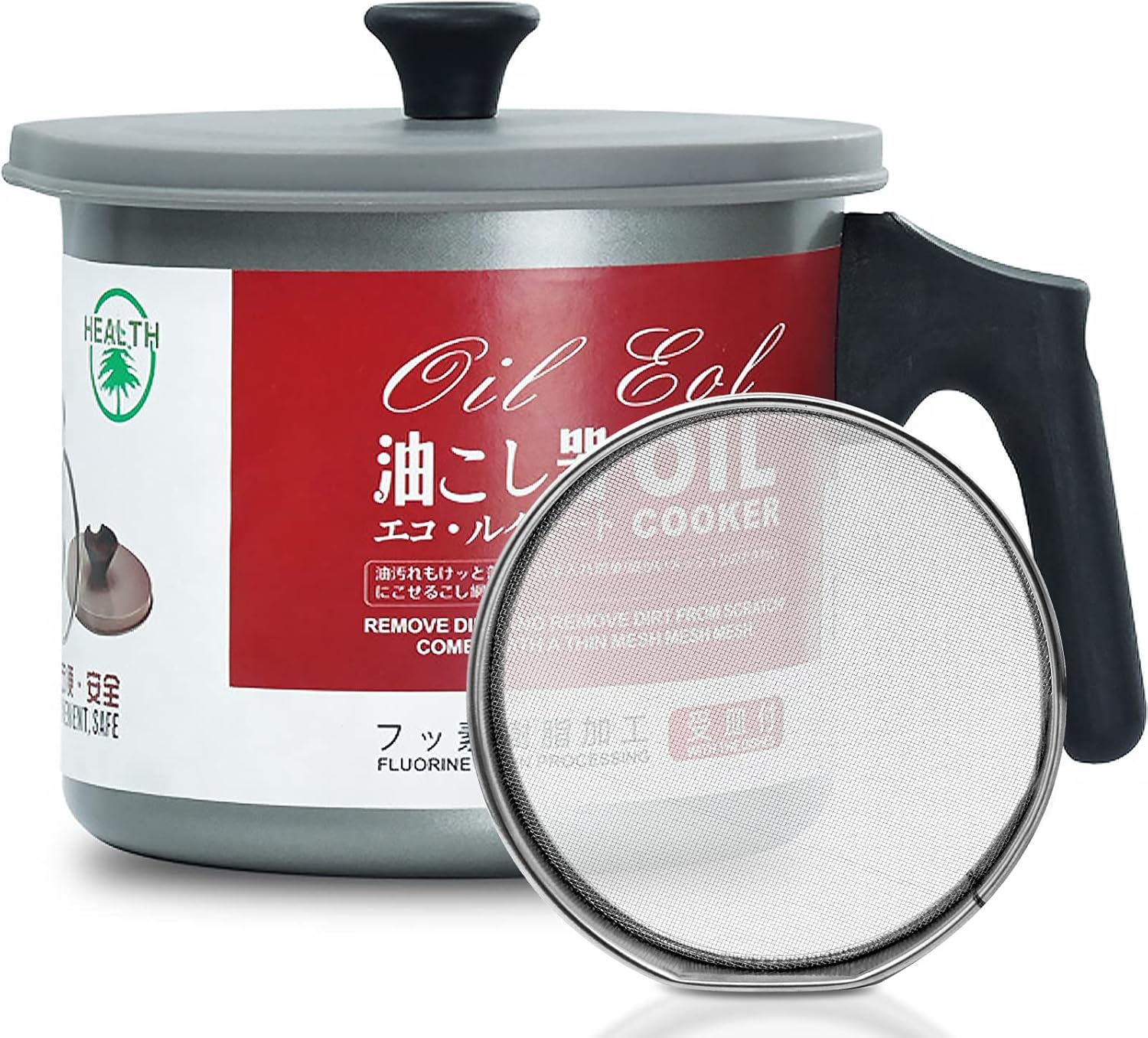 PARACITY Bacon Grease Container with Strainer, 41OZ/ 1.21 L Oil Keeper ...