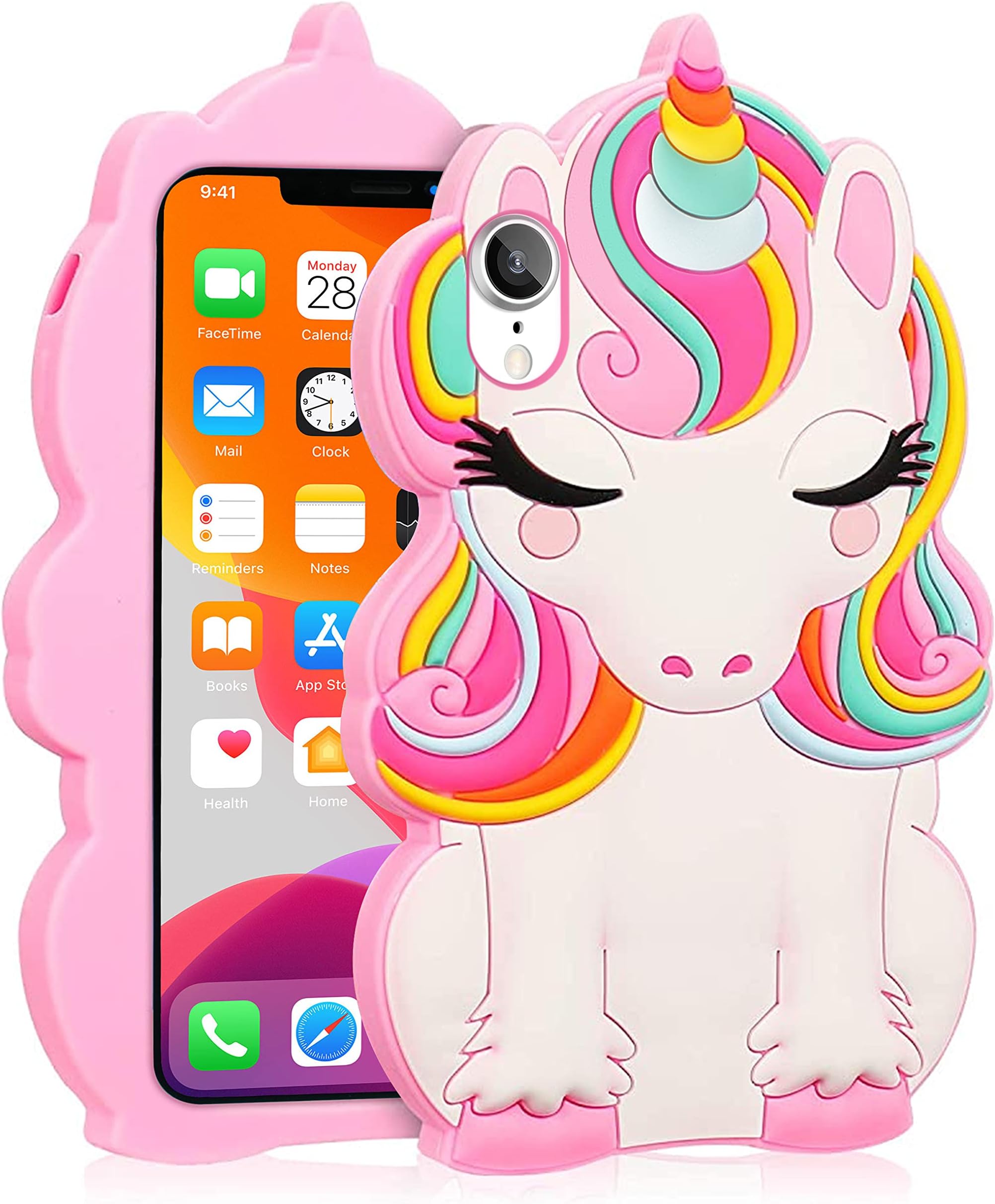 Amazon.com: JoySolar Color Case for iPhone XR 6.1" Cute Silicone 3D ...