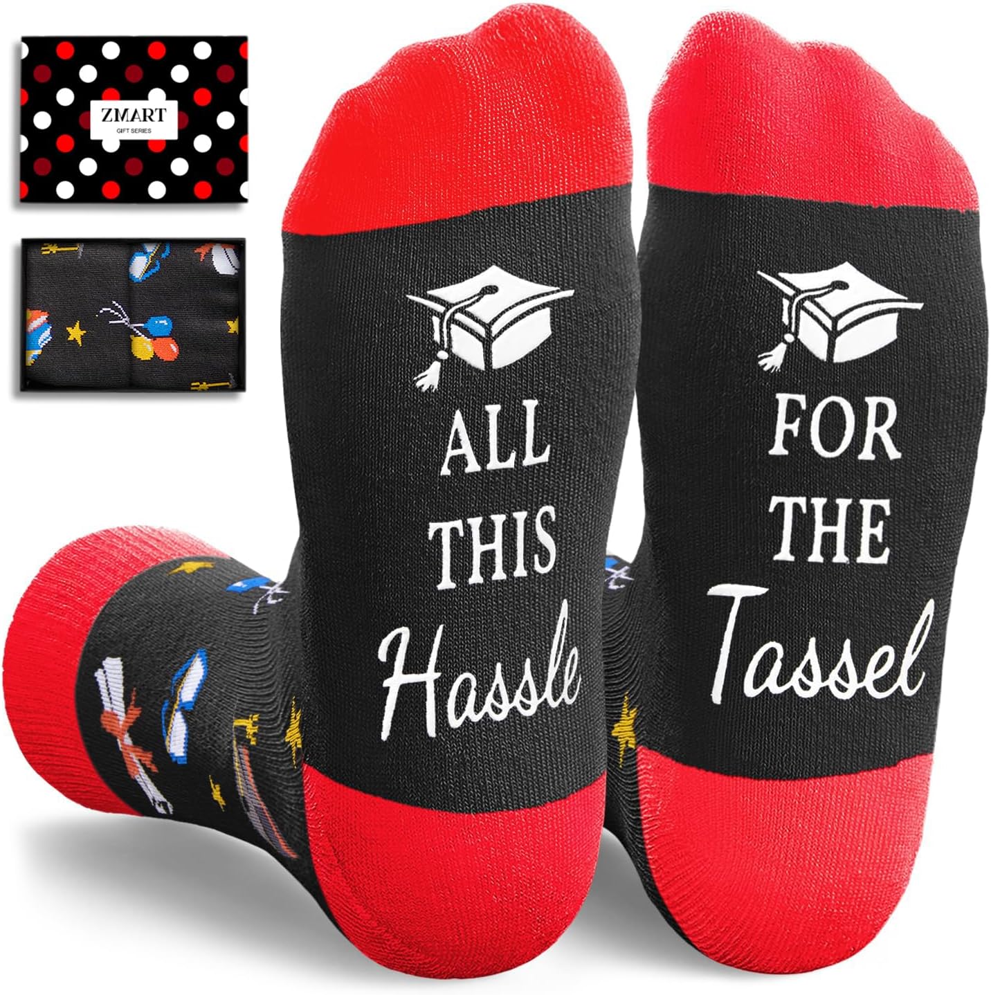 Amazon.com: Zmart Graduation Gifts for Her Him - Socks Class of 2025 ...