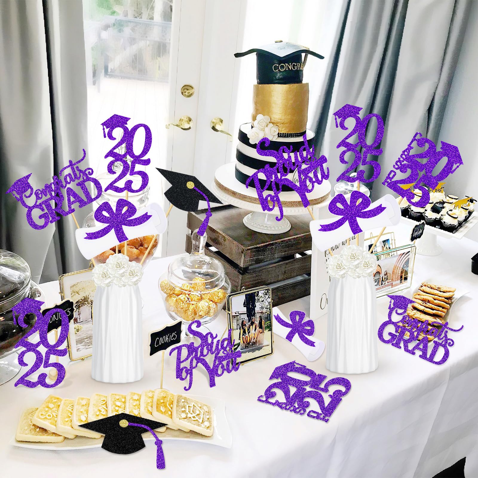 Purple Graduation Centerpieces
