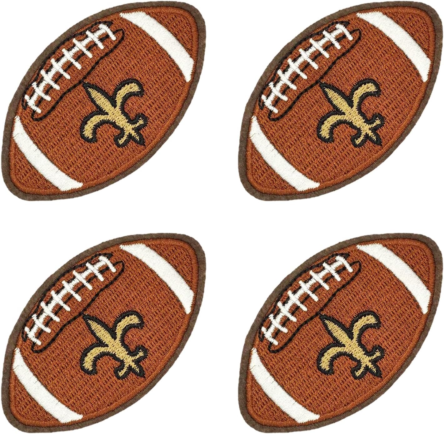 Amazon.com: Deokdam 4Pcs Rugby Shape Iron On Sew On Embroidered Patch ...