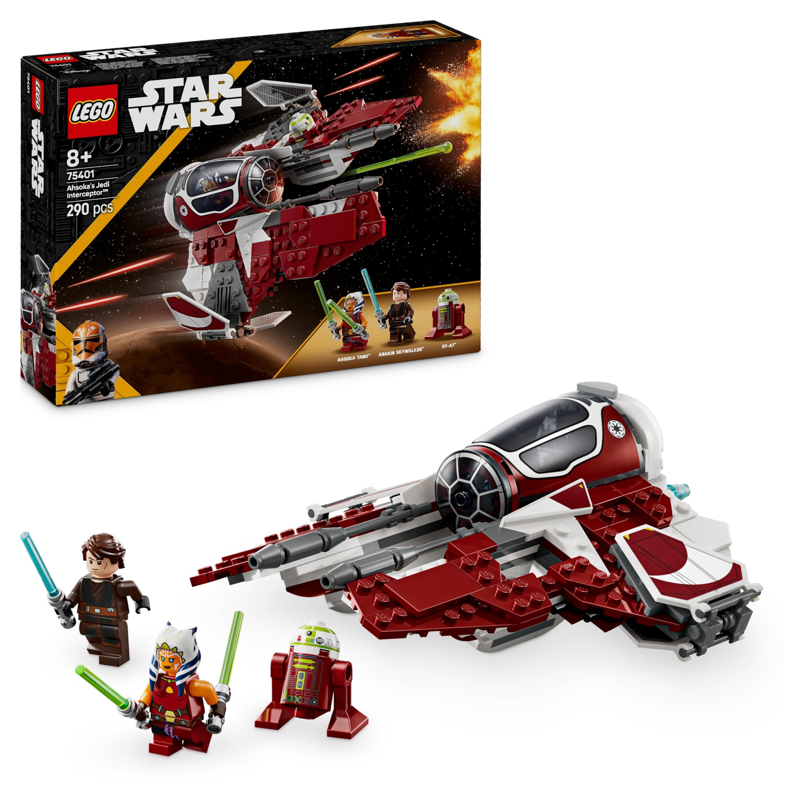 LEGO Star Wars 75401 Jedi Interceptor di Ahsoka, Idea Regalo Festa del ...