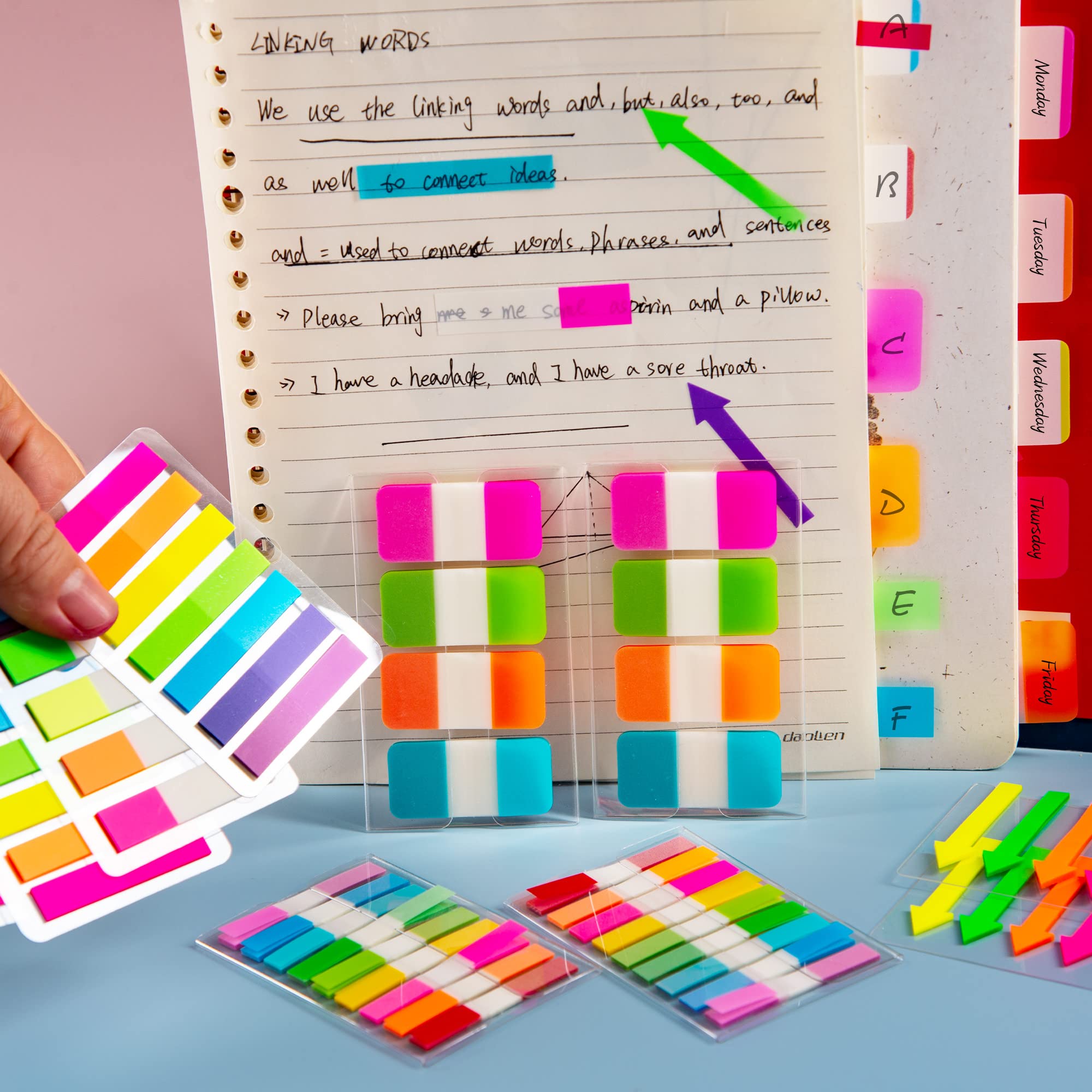 Post It Tabs Golcellia 300 Pcs, Transparent Sticky Notes, Page Markers ...