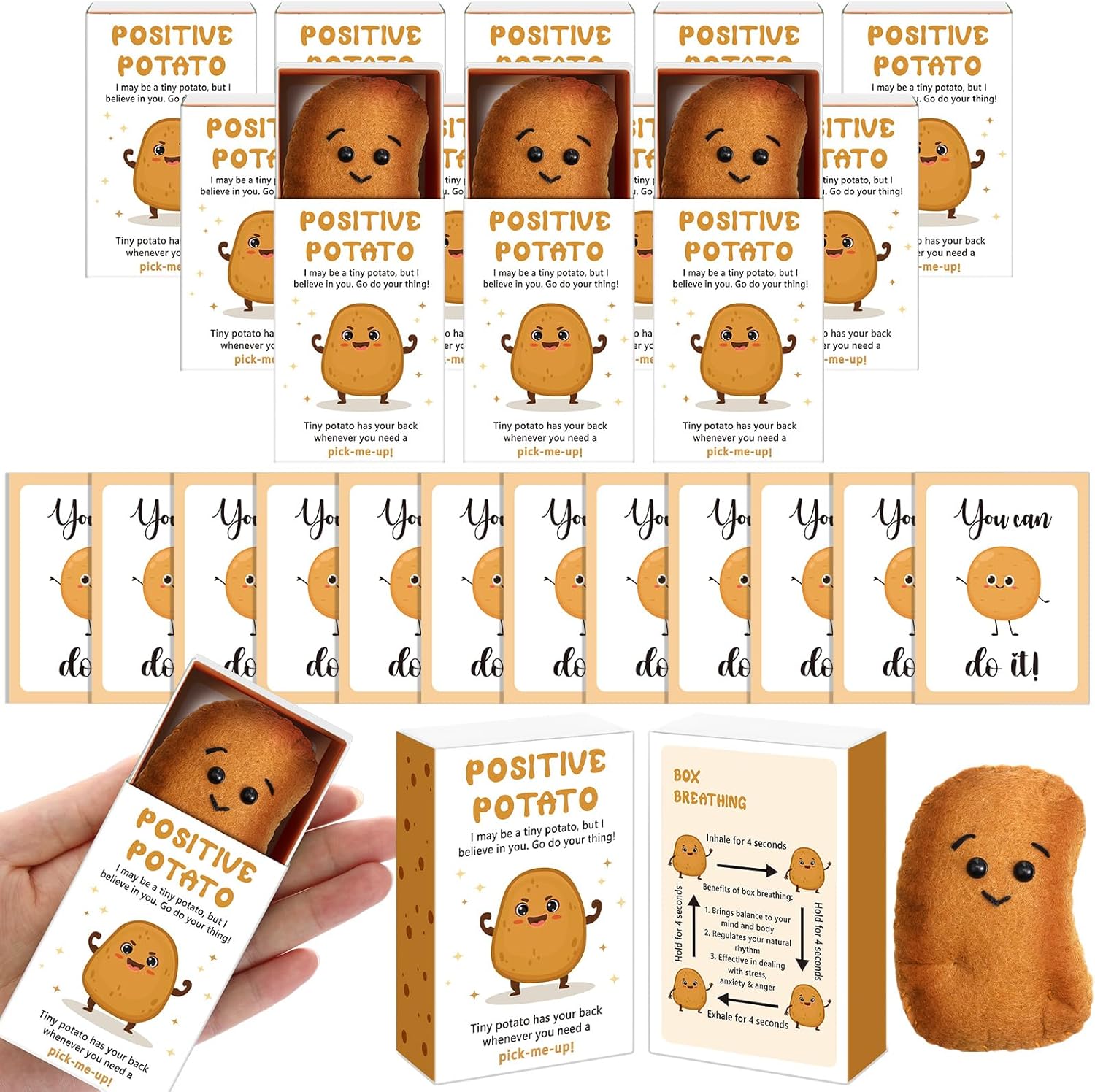 Amazon.com : Fanfanwin 12 Sets Inspirational Potato Gifts Bulk Positive ...