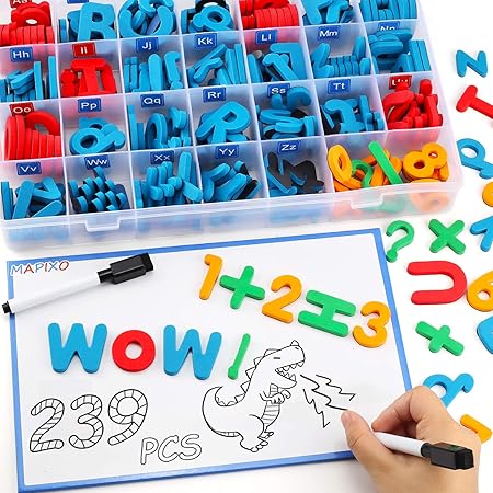 Amazon.com: 235 Pcs Magnetic Letter Number with Magnet Board, 2 ...