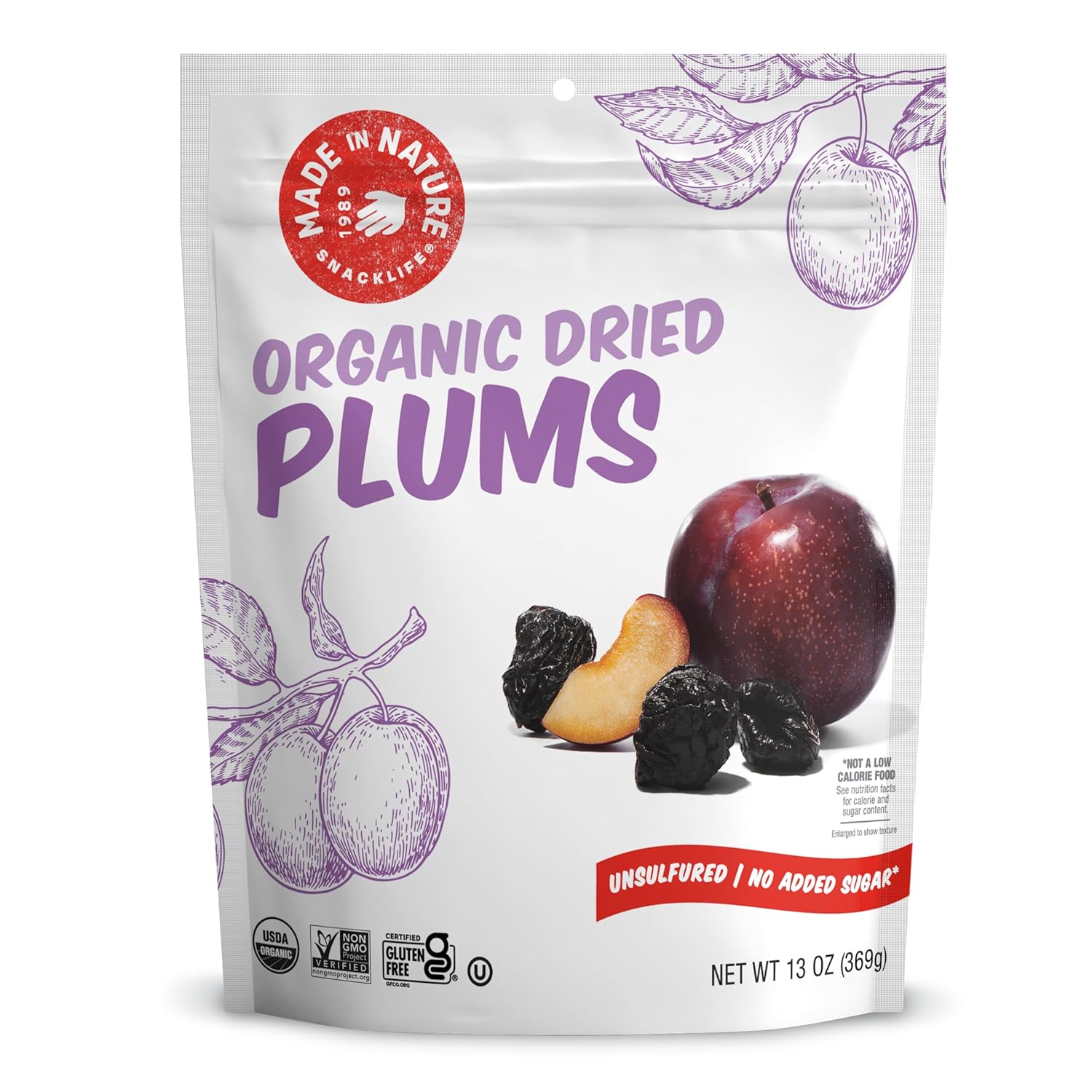 Amazon.com: Made In Nature Organic Dried Plums, 13 Ounce (Pack of 1 ...