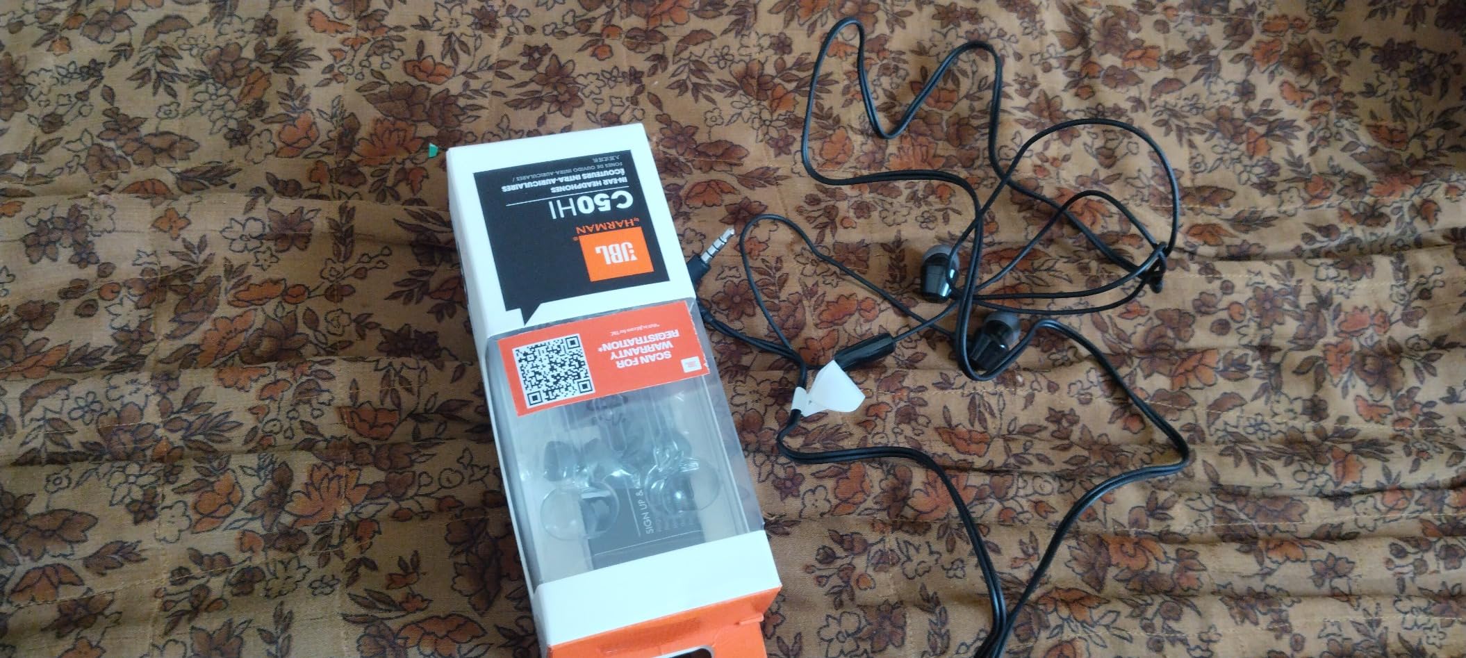 JBL C50HI, Wired in Ear Headphones with Mic, One Button Multi-Function ...