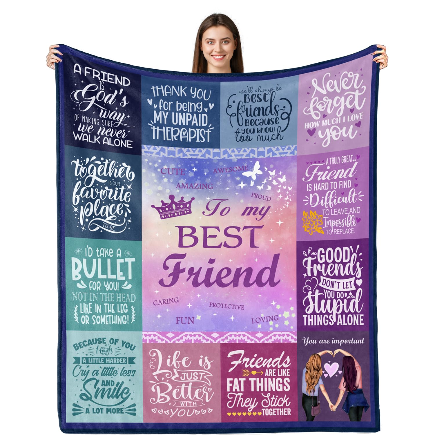 Amazon.com: Lviliss Best Friend Blanket, Best Friend Women Gifts, Best ...
