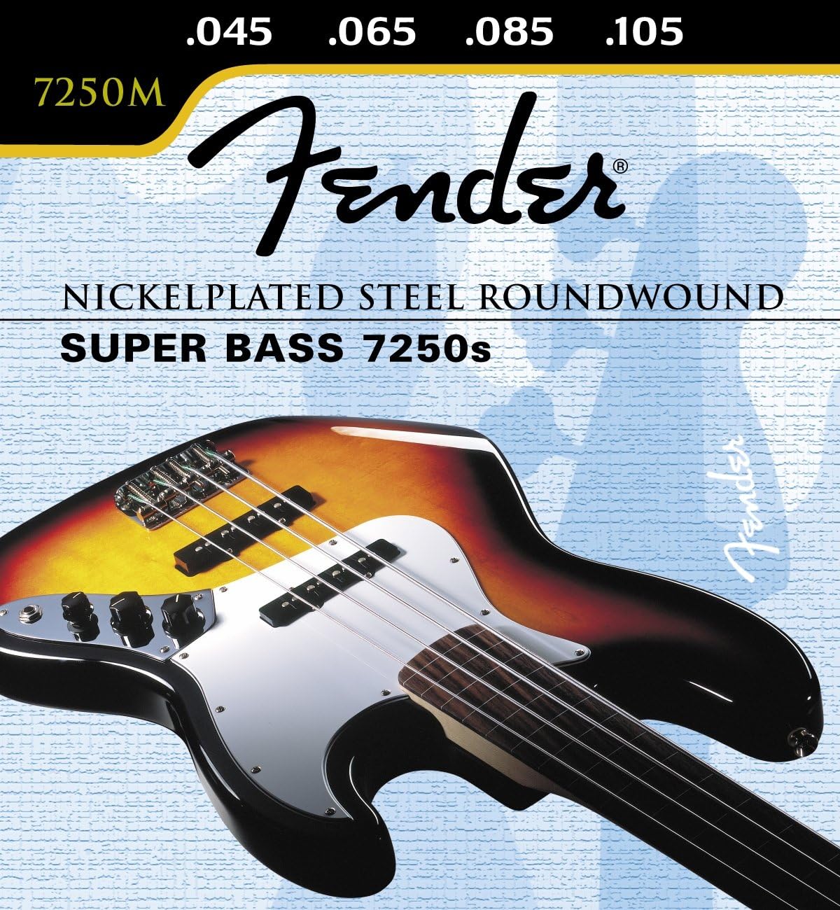 Amazon.com: Fender Nickelplated Steel Roundwound, Long Scale, 7250M 45 ...
