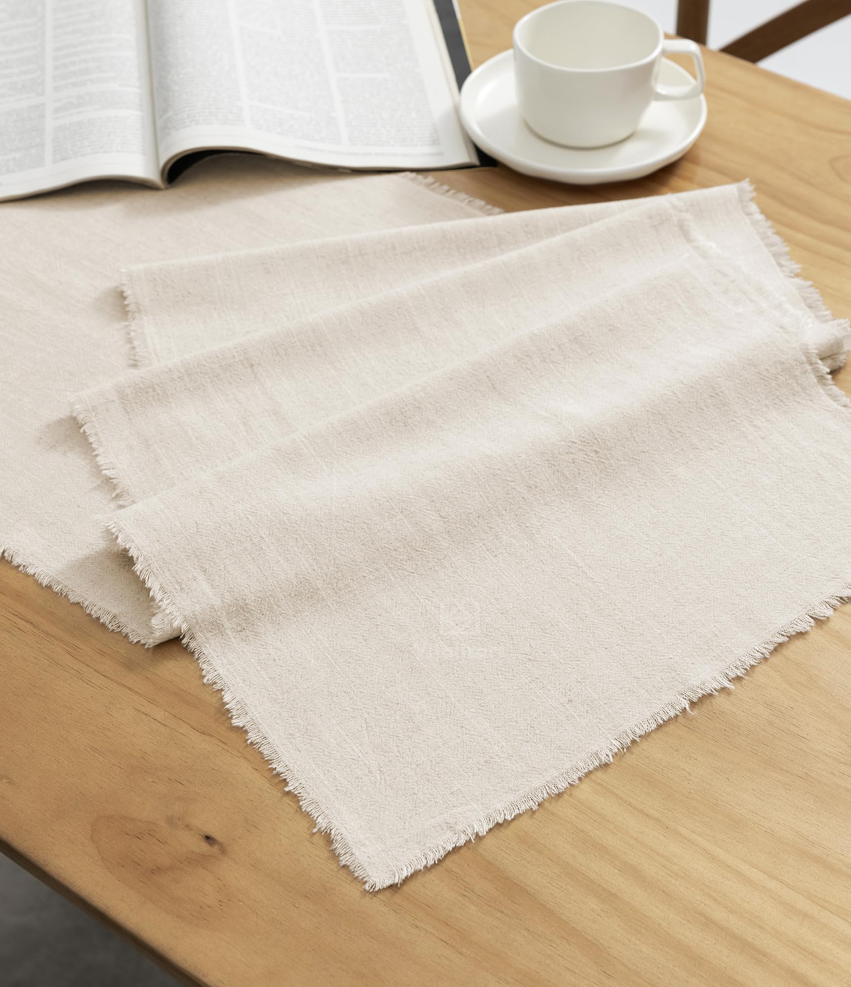 Amazon.com: Vitalizart Beige Table Runner 14 x 120 Inches Long Slub ...