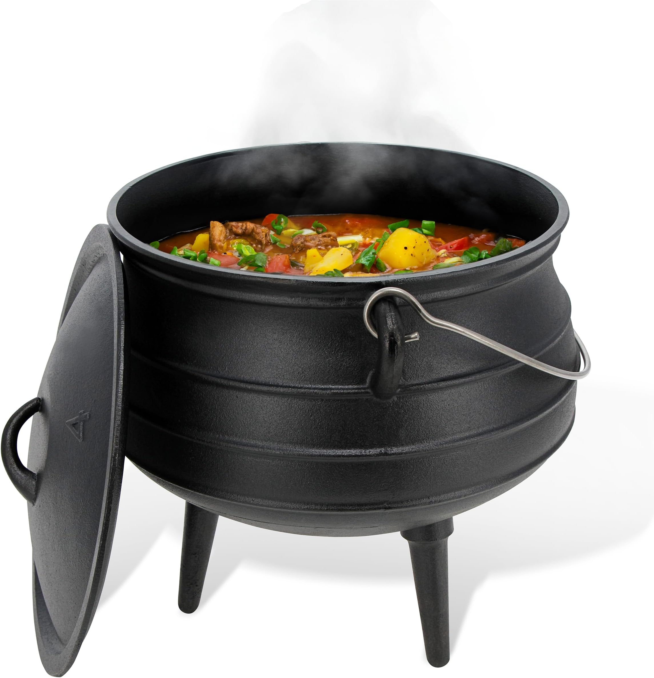 Amazon.com: Potted Pans Cauldron Pot - 10 Quart Pre Seasoned Witches ...