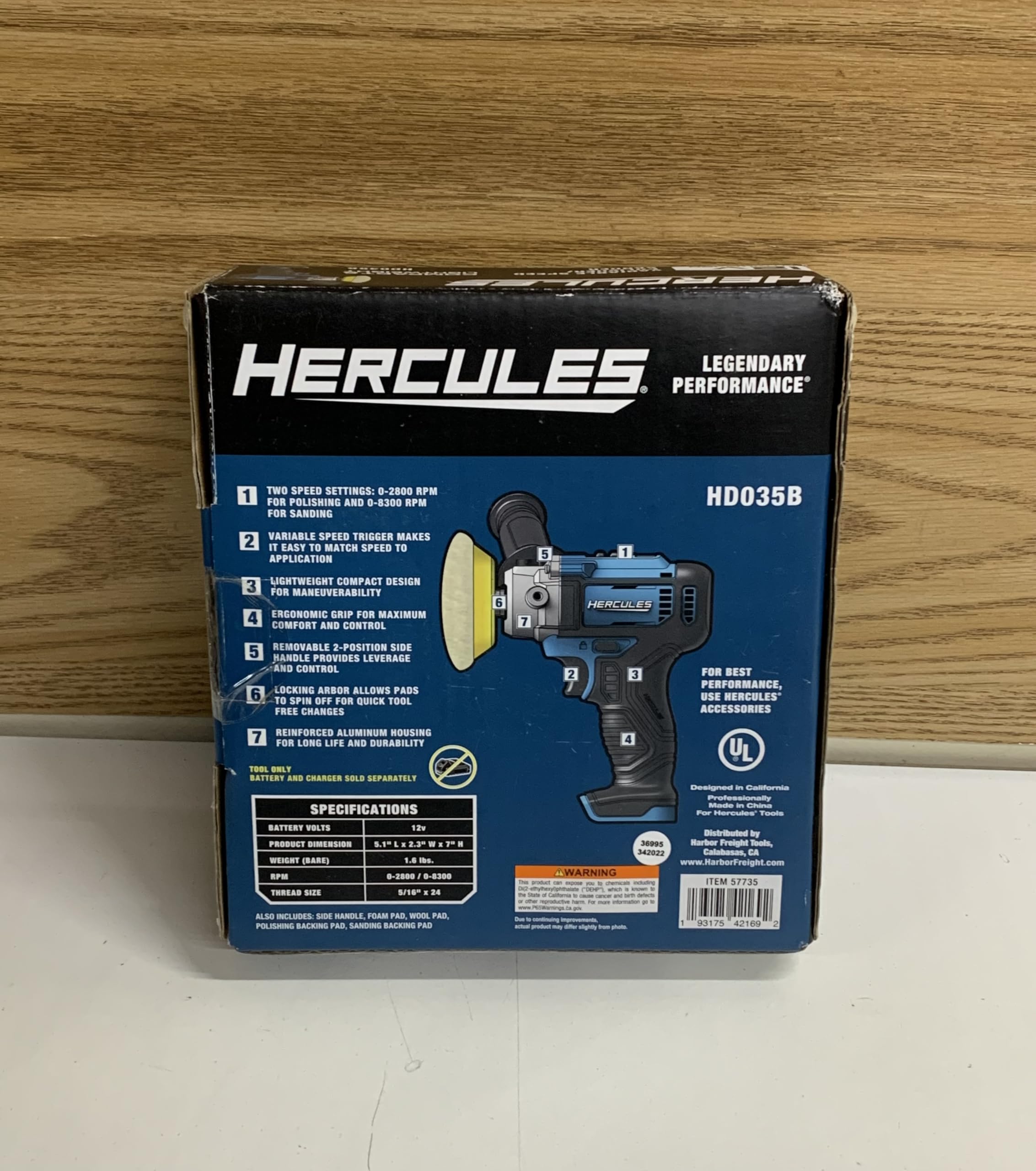 NEW HERCULES 12V Variable Speed Polisher/Sander HD035B - Amazon.com