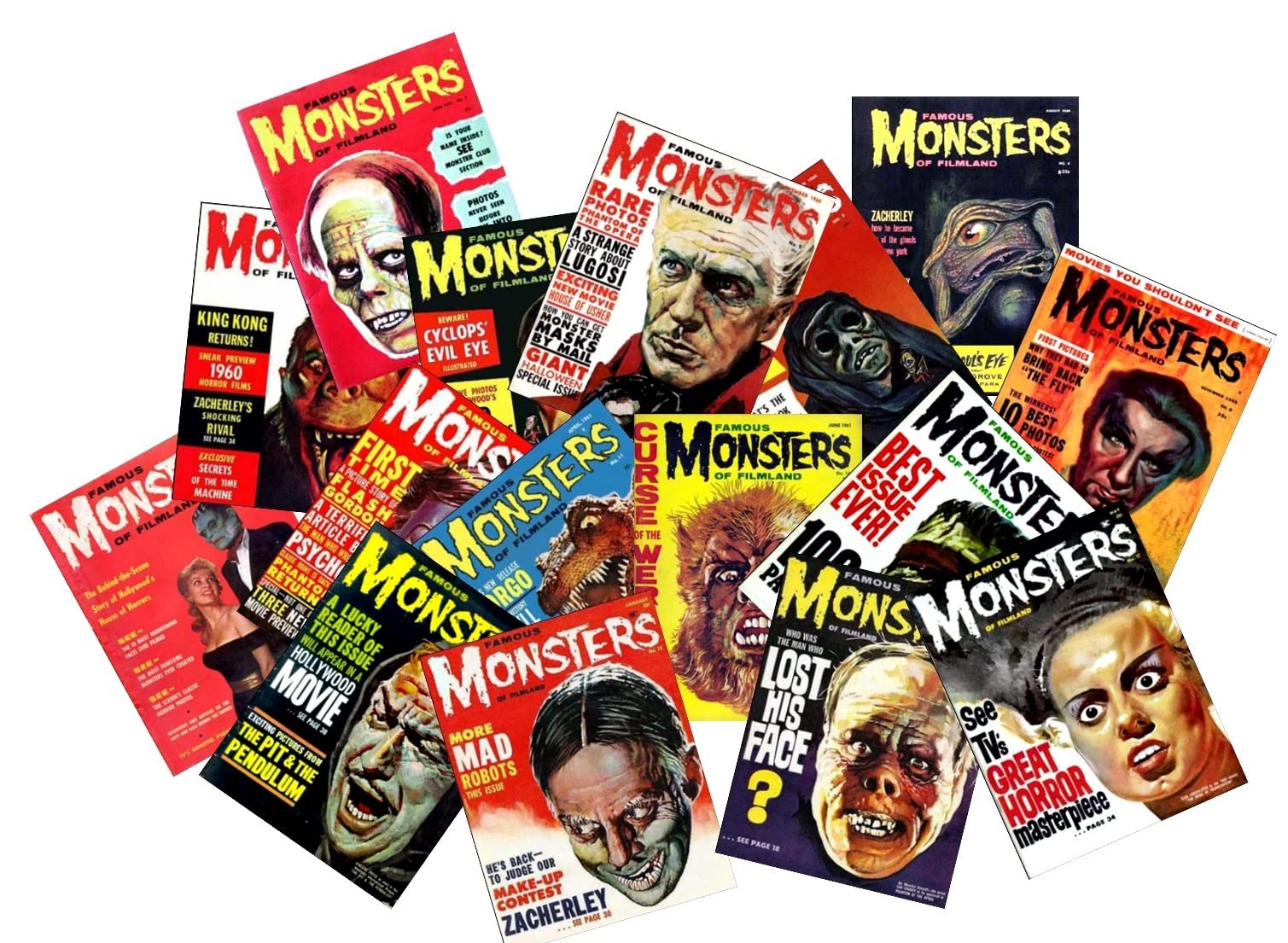 Amazon.com: Classic Famous Monsters of Filmland Vinyl Stickers - Series ...
