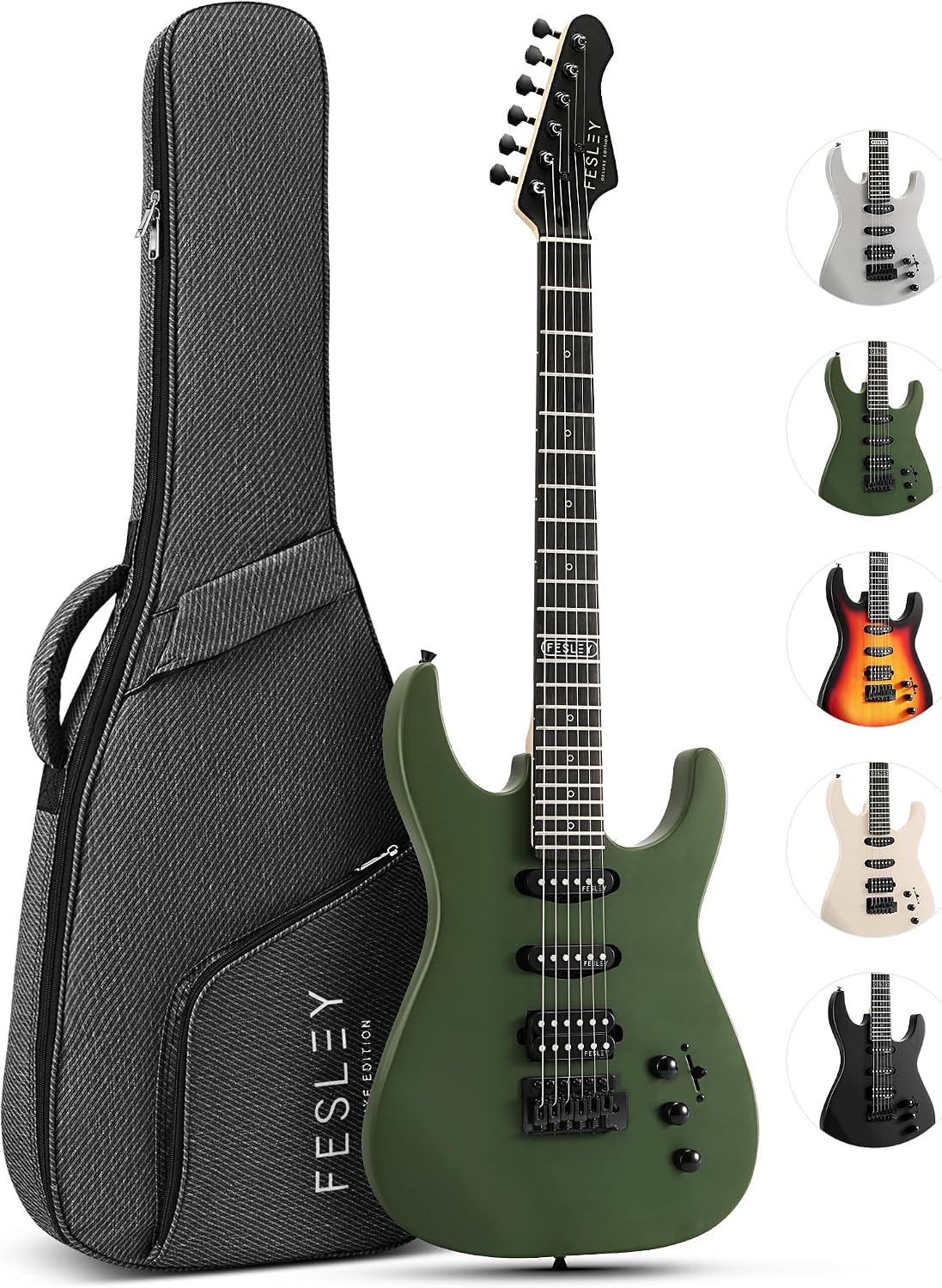Amazon.com: Fesley 39 inch Electric Guitar, Electric Guitar Kit with ...
