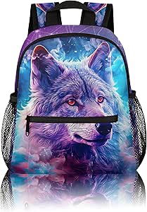Amazon.com: Kids Backpack for Boys Wolf Cute Animal Boys School ...