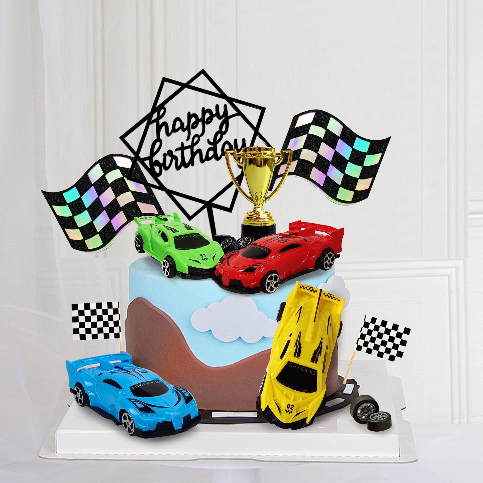 Snapklik.com : Racing Car Cake Decoration Racing Car Cake Topper Racing ...
