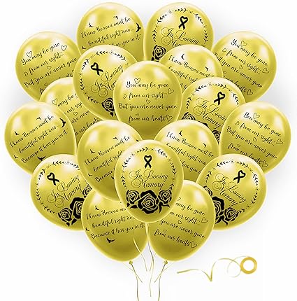 Amazon.com: 18Pcs Bereavement Memorial Latex Balloons Funeral ...