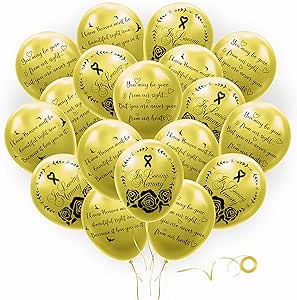 Amazon.com: 18Pcs Bereavement Memorial Latex Balloons Funeral ...