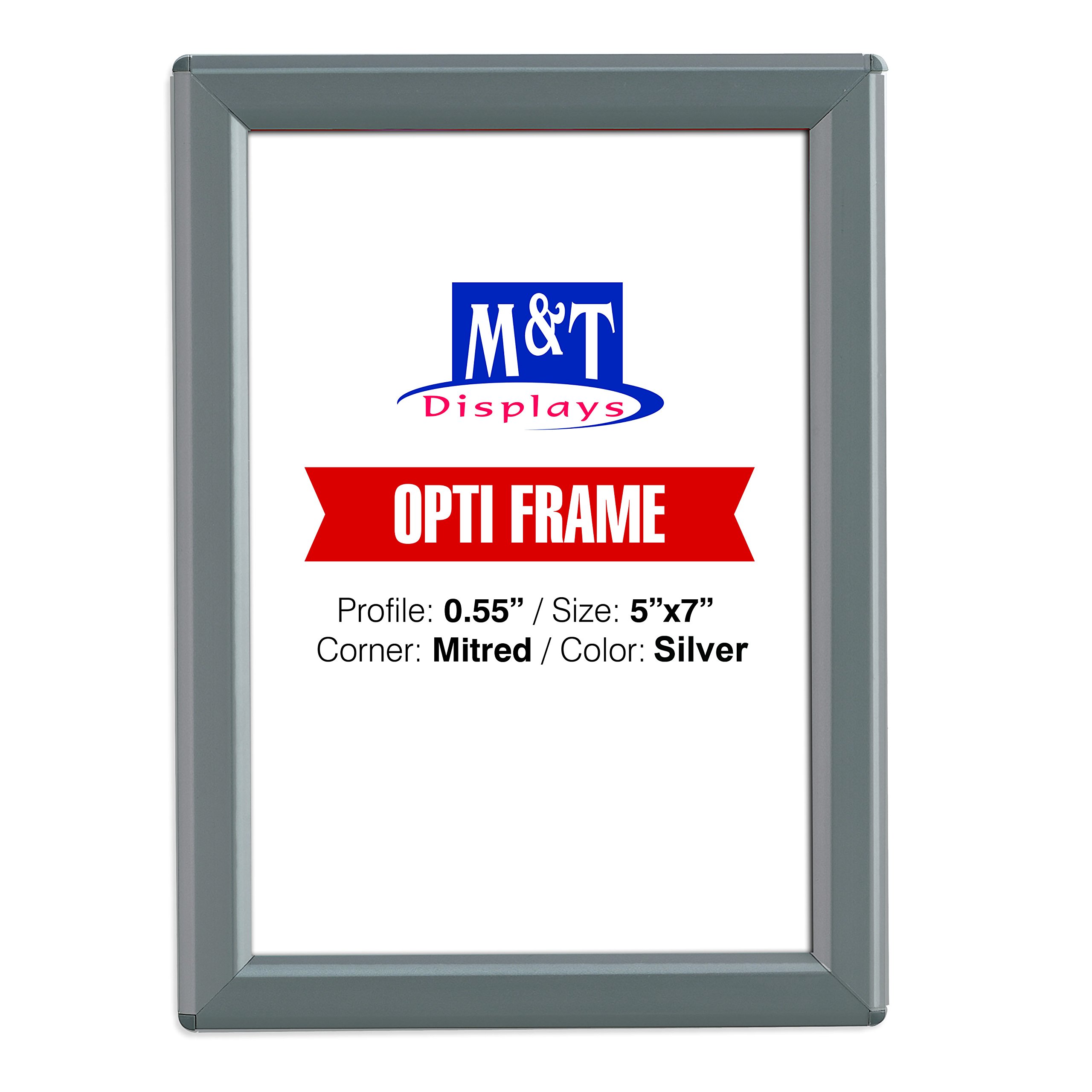 Buy M&T Displays 5x7 Snap Frame, Opti Frame, Aluminum, Front Loading ...