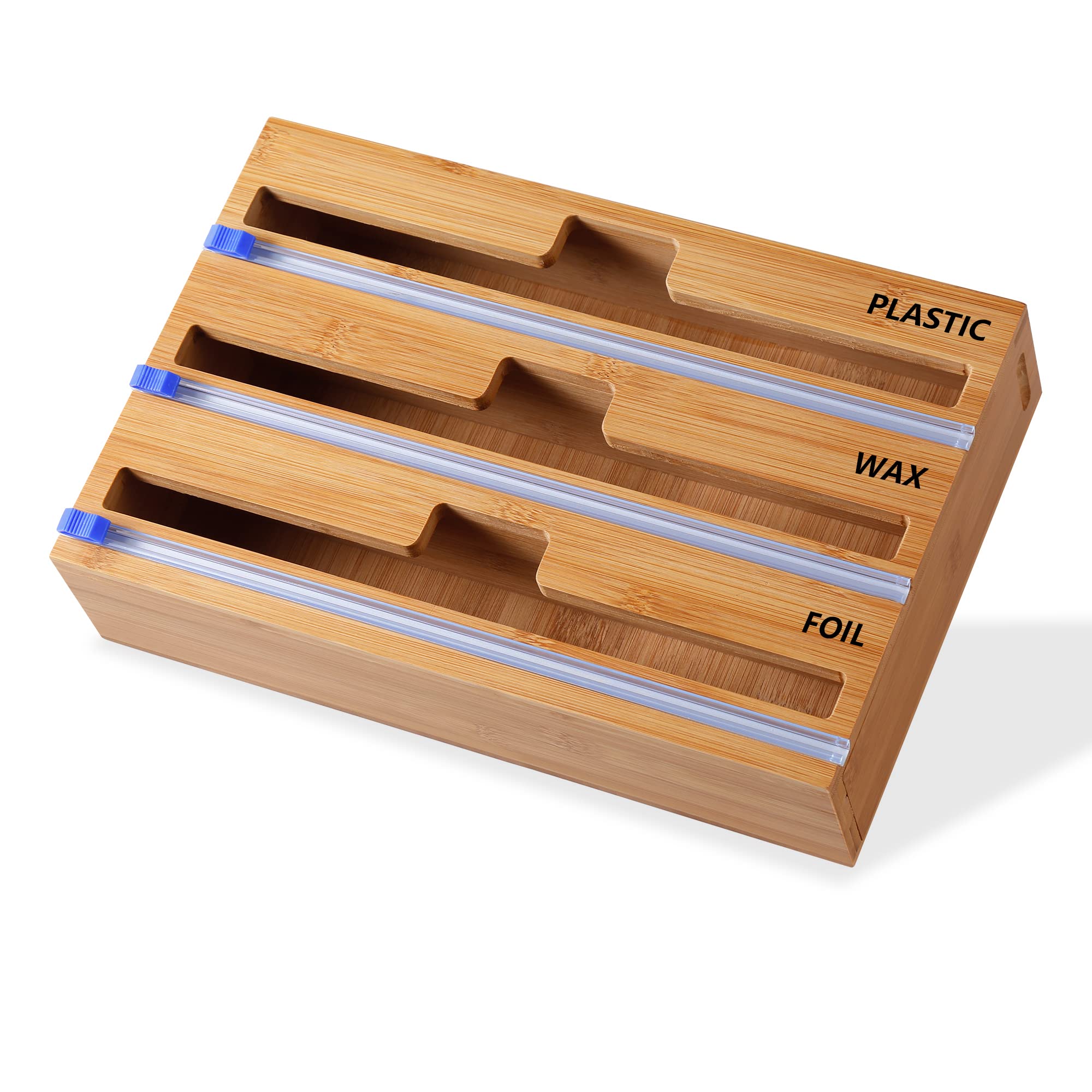 Organisil Plastic Wrap Organizer, Wrap Dispenser with Cutter & Labels ...