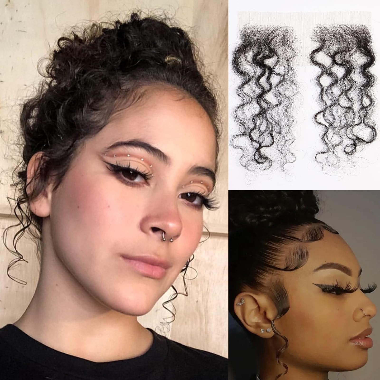 Amazon.com : Lumhun HD Lace Edges for Black Women - 2Pcs HD Lace Edges ...