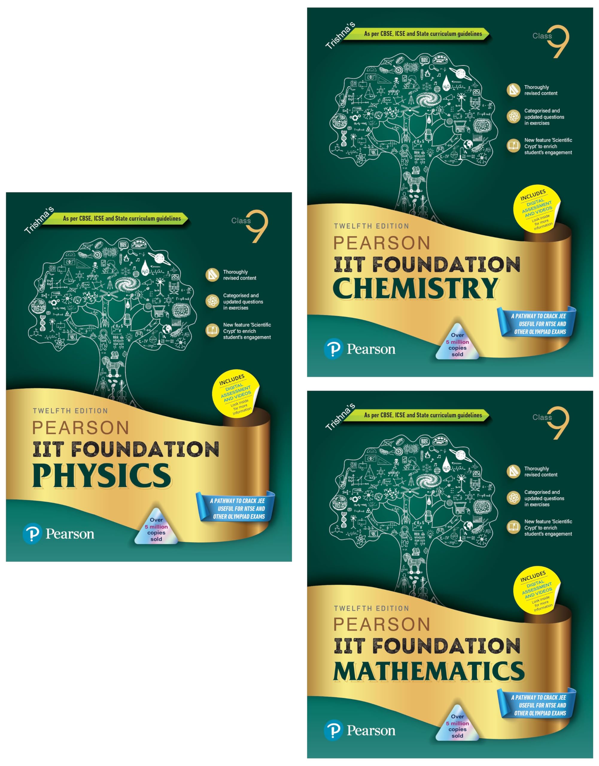Buy Pearson IIT Foundation- Physics+ Chemistry + Maths Class 9 for JEE ...