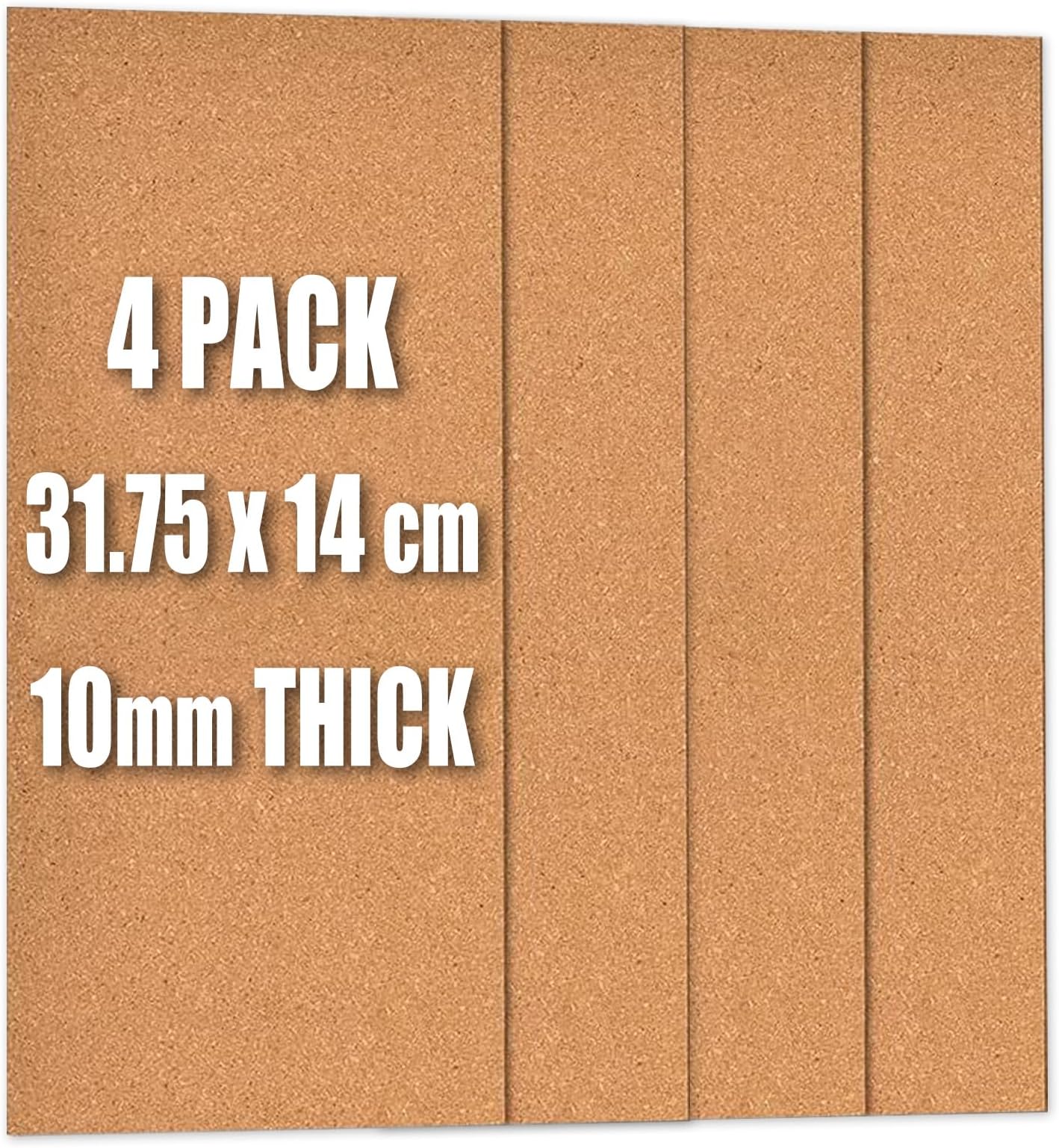4 Pack Cork Board Tiles Bulletin Boards Vision Pin Board, 31.75x14cm ...