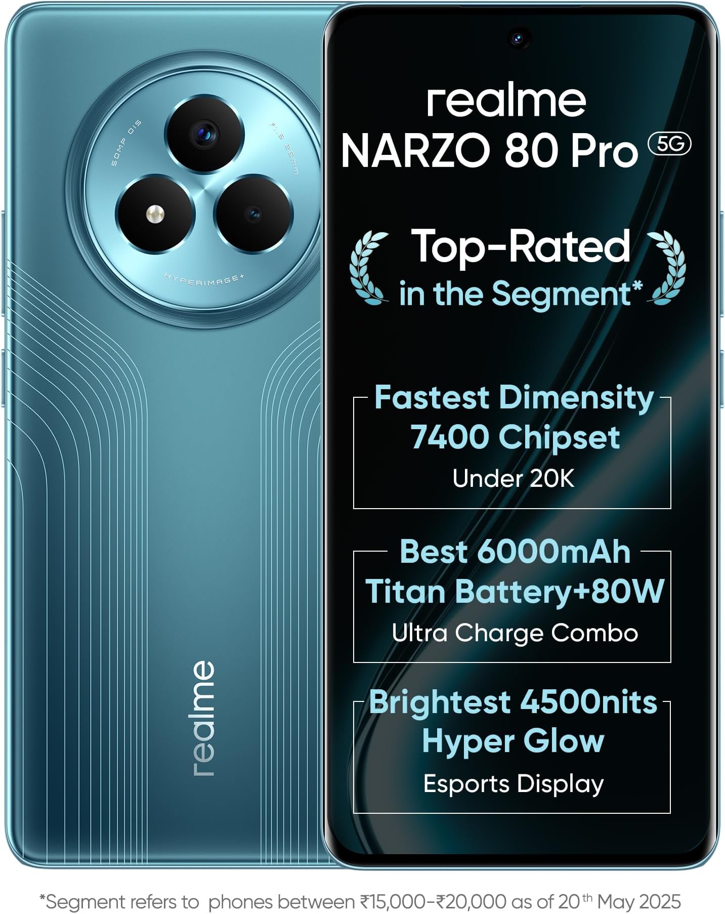 realme NARZO 80x 5G (Deep Ocean,8GB+128GB) | Dimensity 6400 5G Chipset | 6000mAh Long-Lasting ...